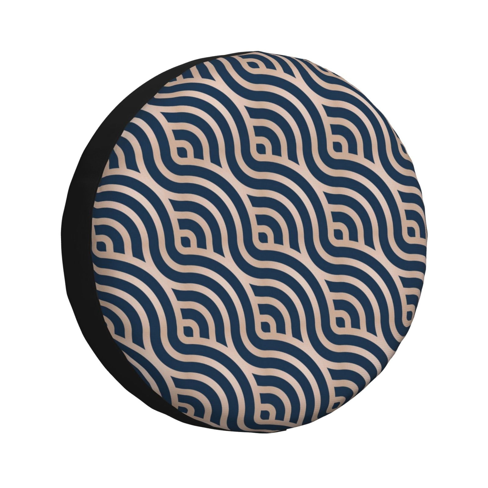 Spare Tire Cover, Navy Geometric Waves Wheel Cover Tire Covers for ...