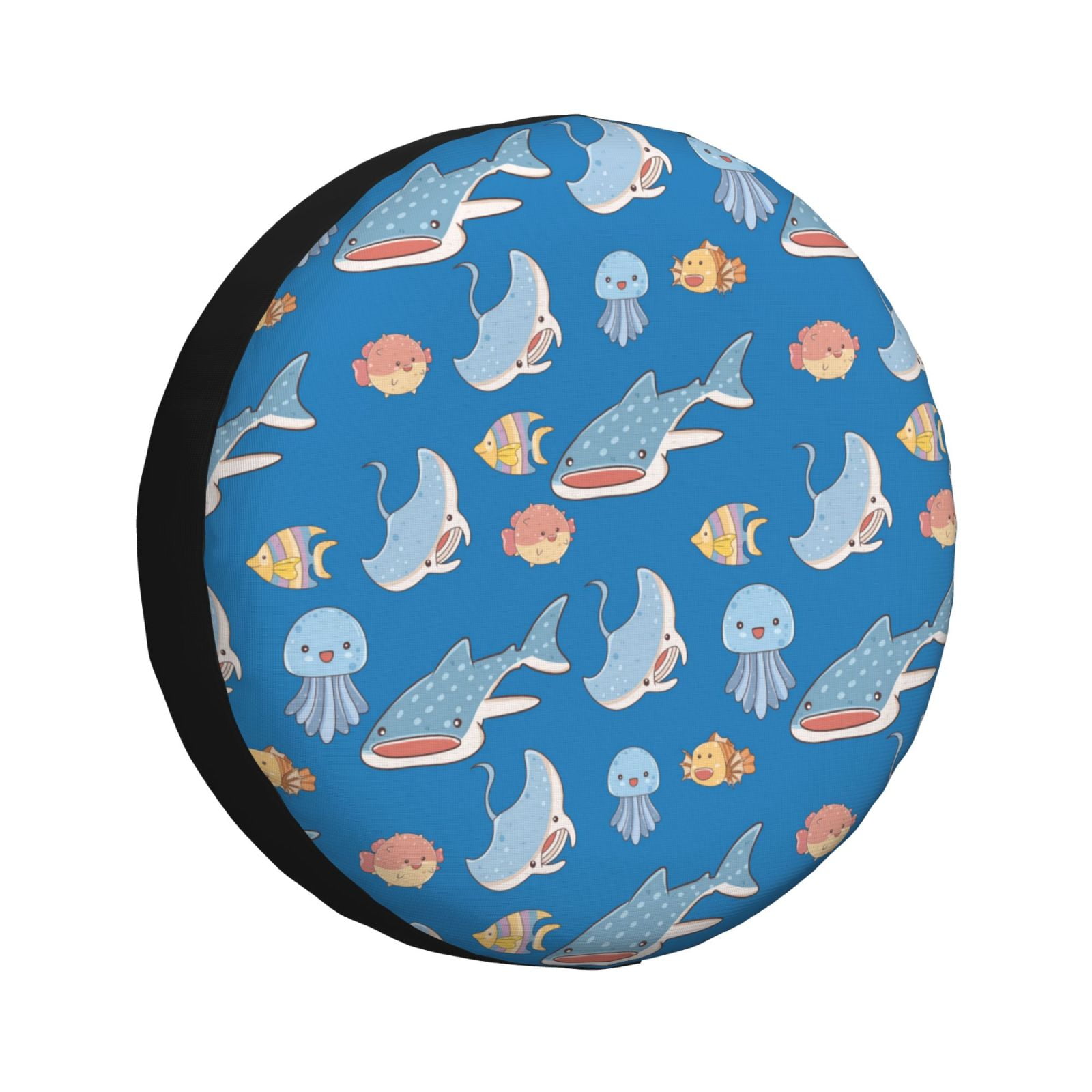 Spare Tire Cover - Ocean Cute Shark Jellyfish Fish Universal Fit for RV ...