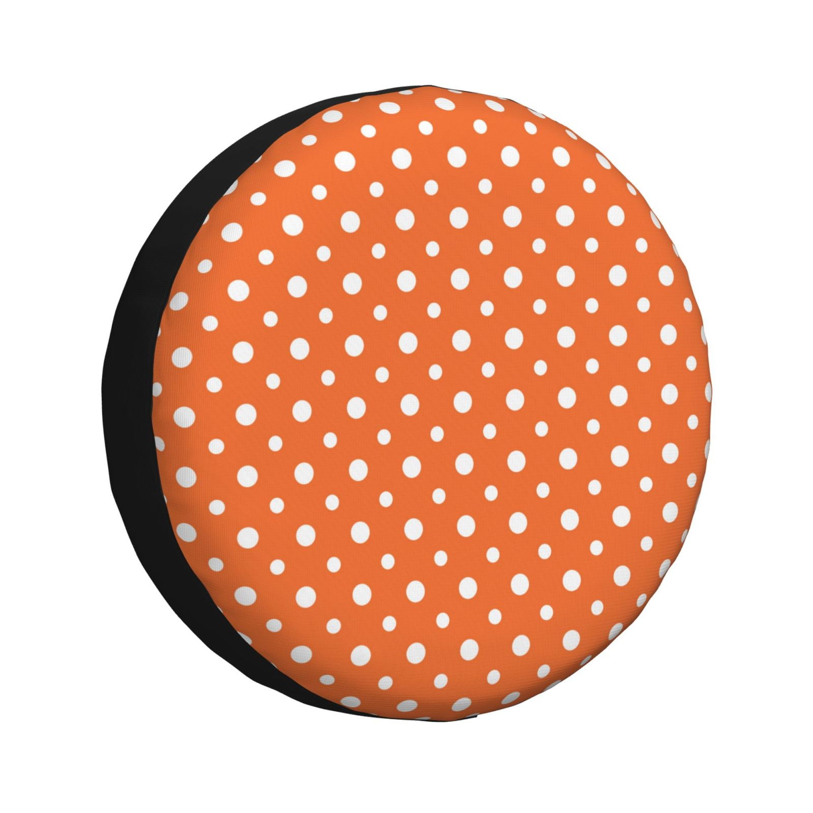 Spare Tire Cover, Orange And White Polka Dot Wheel Cover Tire Covers ...