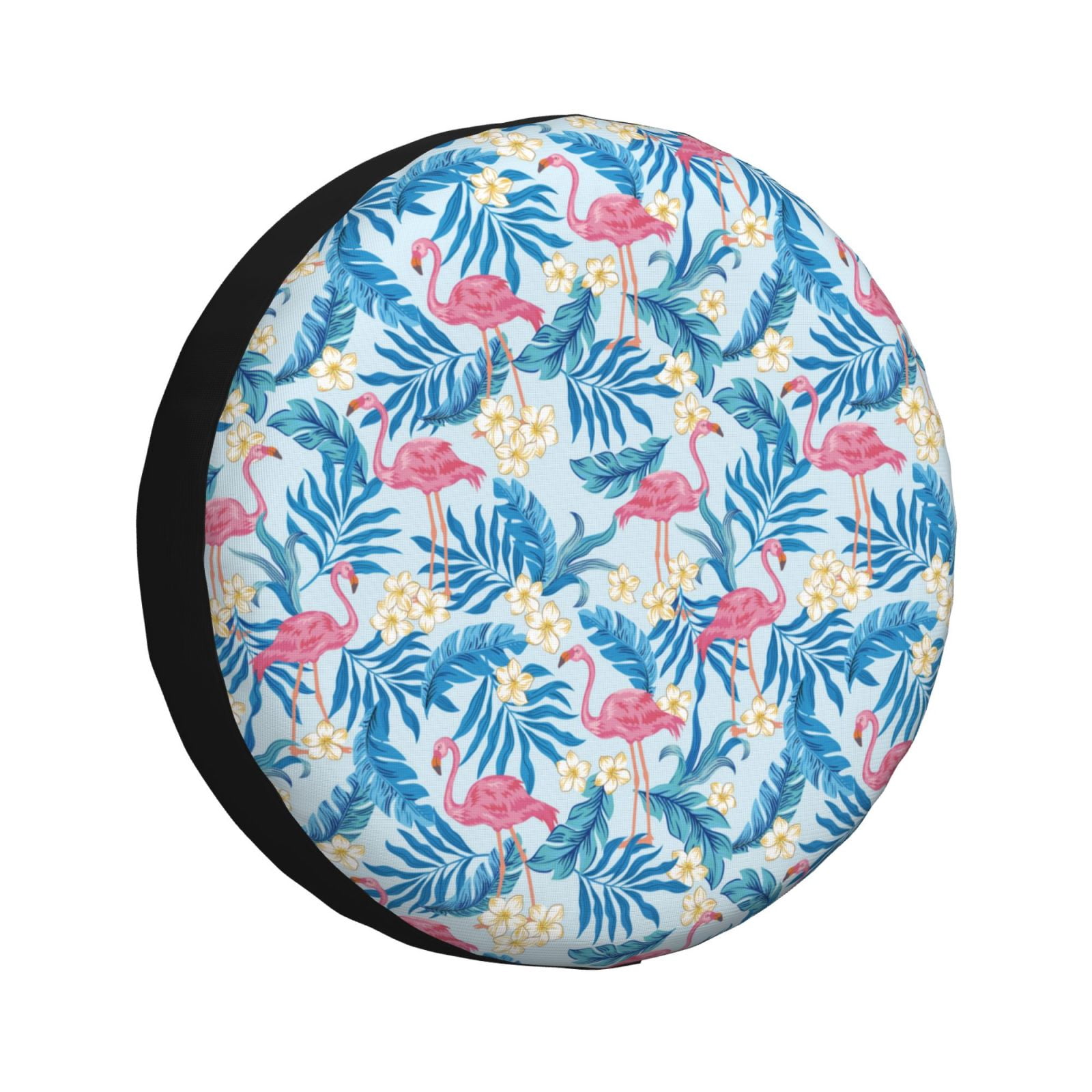 Spare Tire Cover Palm tree flamingo flower Waterproof Trailer Tire ...
