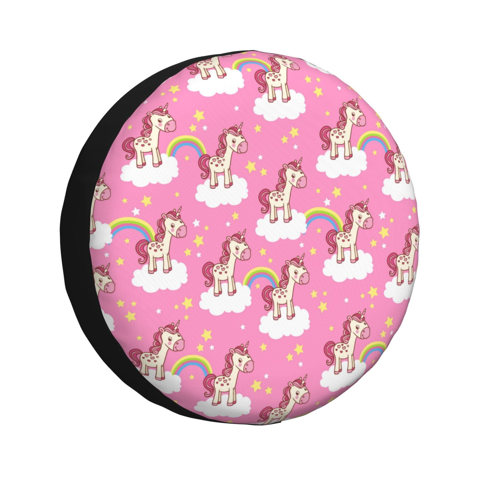 Spare Tire Cover, Pink Cartoon Cute Horse Rainbow Tire Covers for ...