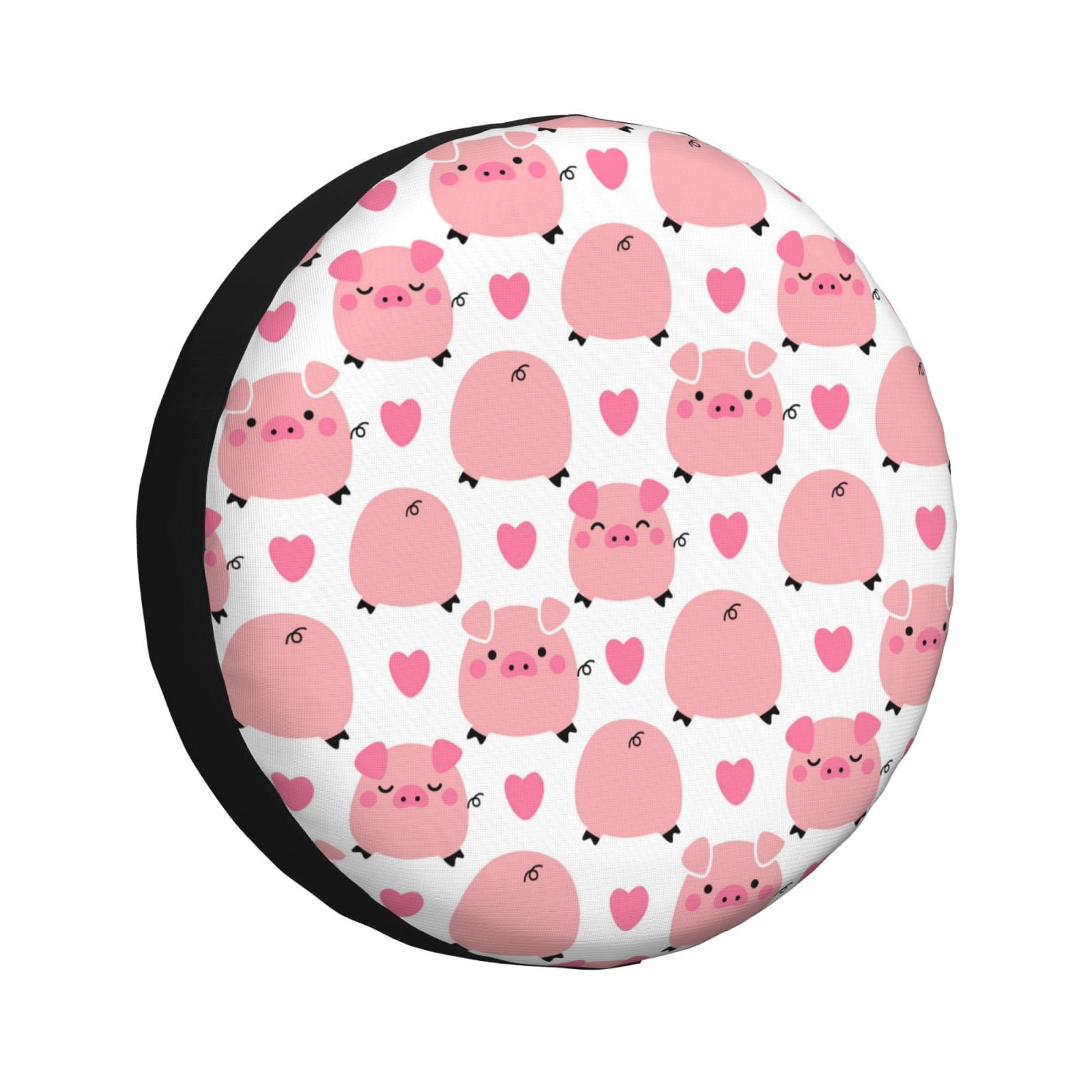 Spare Tire Cover Pink Cartoon Cute Pig Heart Waterproof Trailer Tire ...
