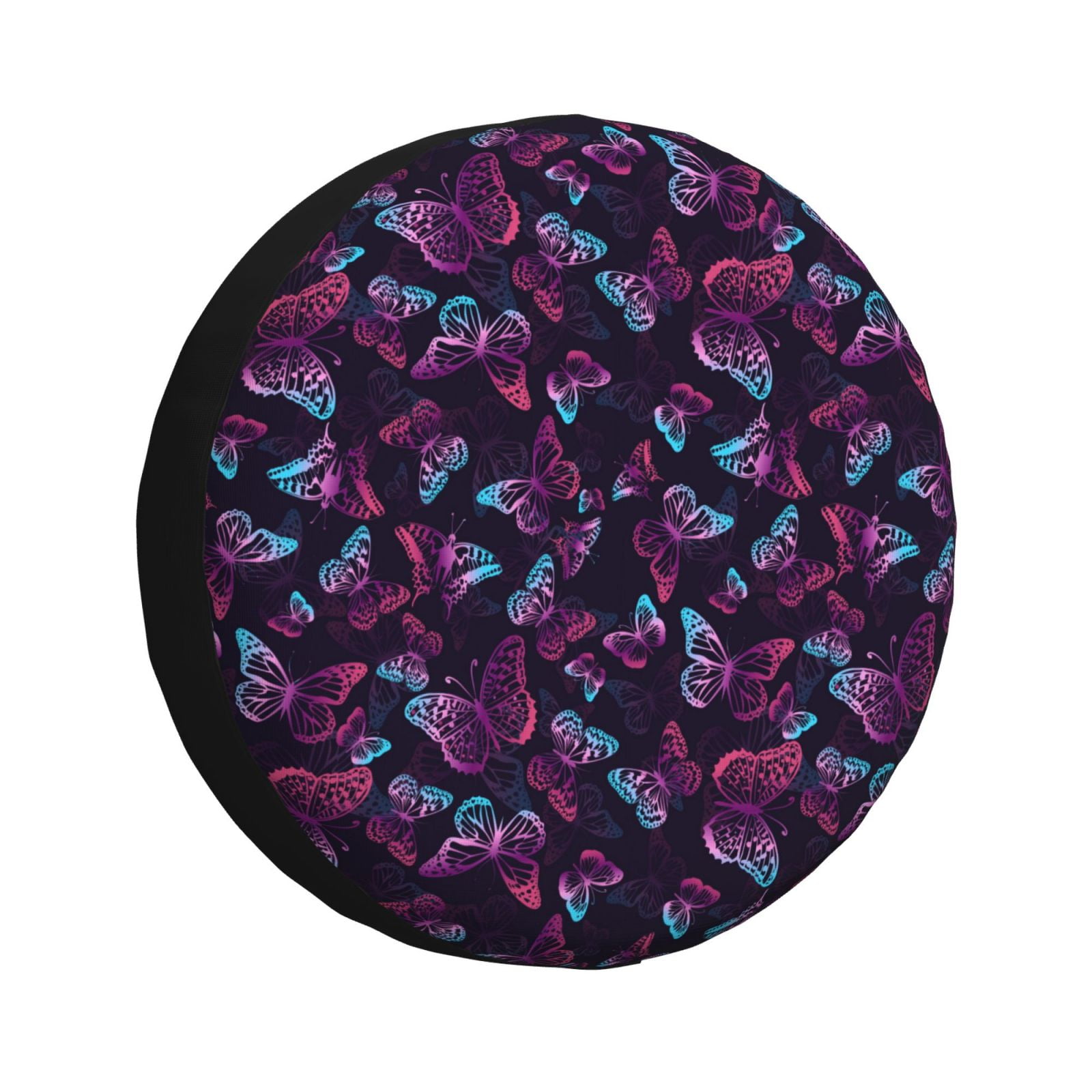 Spare Tire Cover Purple Butterfly Waterproof Sun Protection Universal