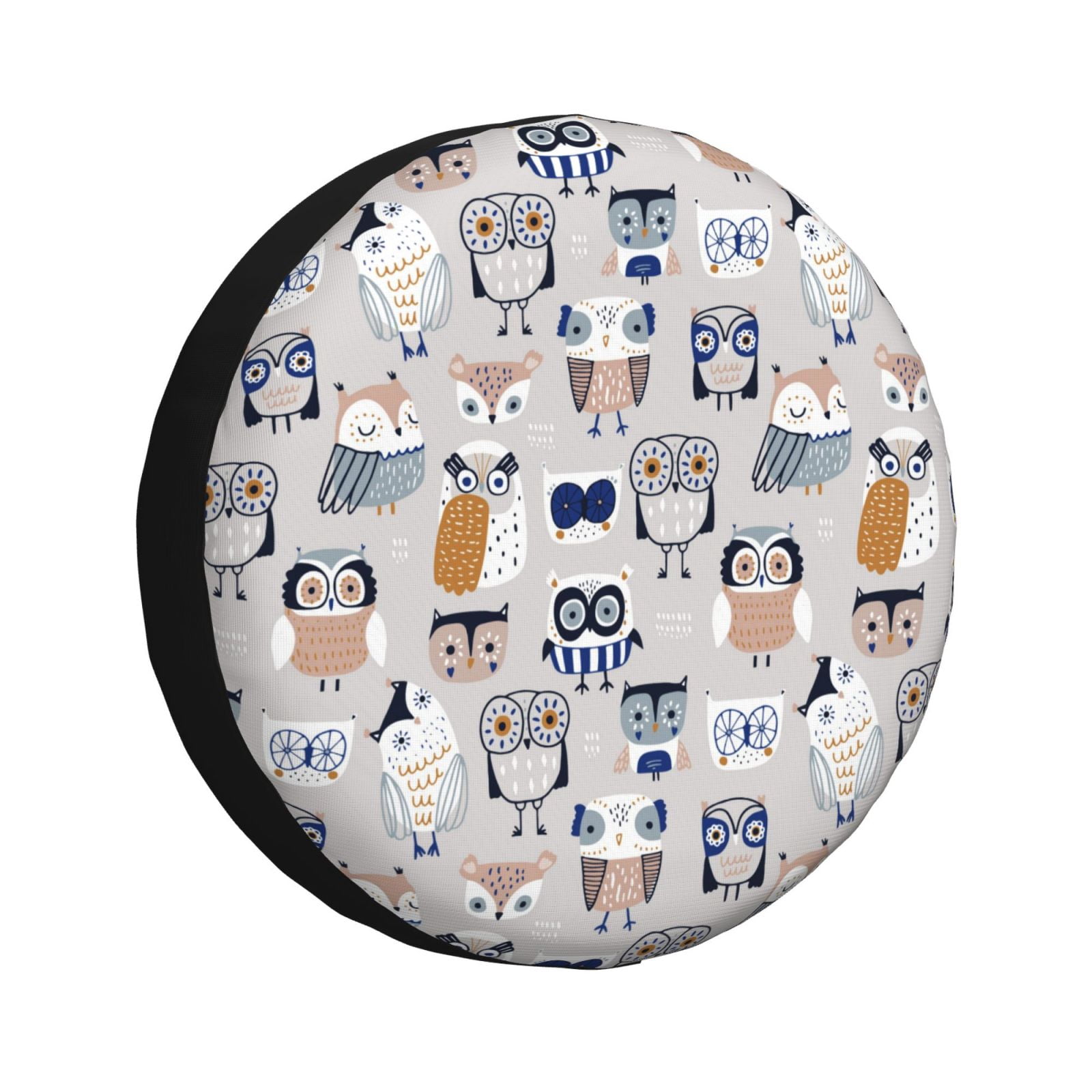 Spare Tire Cover, Quirky Doodle Owl Grey Wheel Cover Tire Covers For ...