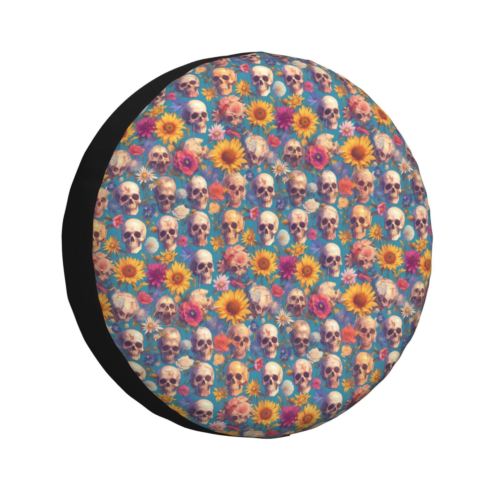 Spare Tire Cover, Skull Sunflower Daisy Wheel Cover Tire Covers For ...