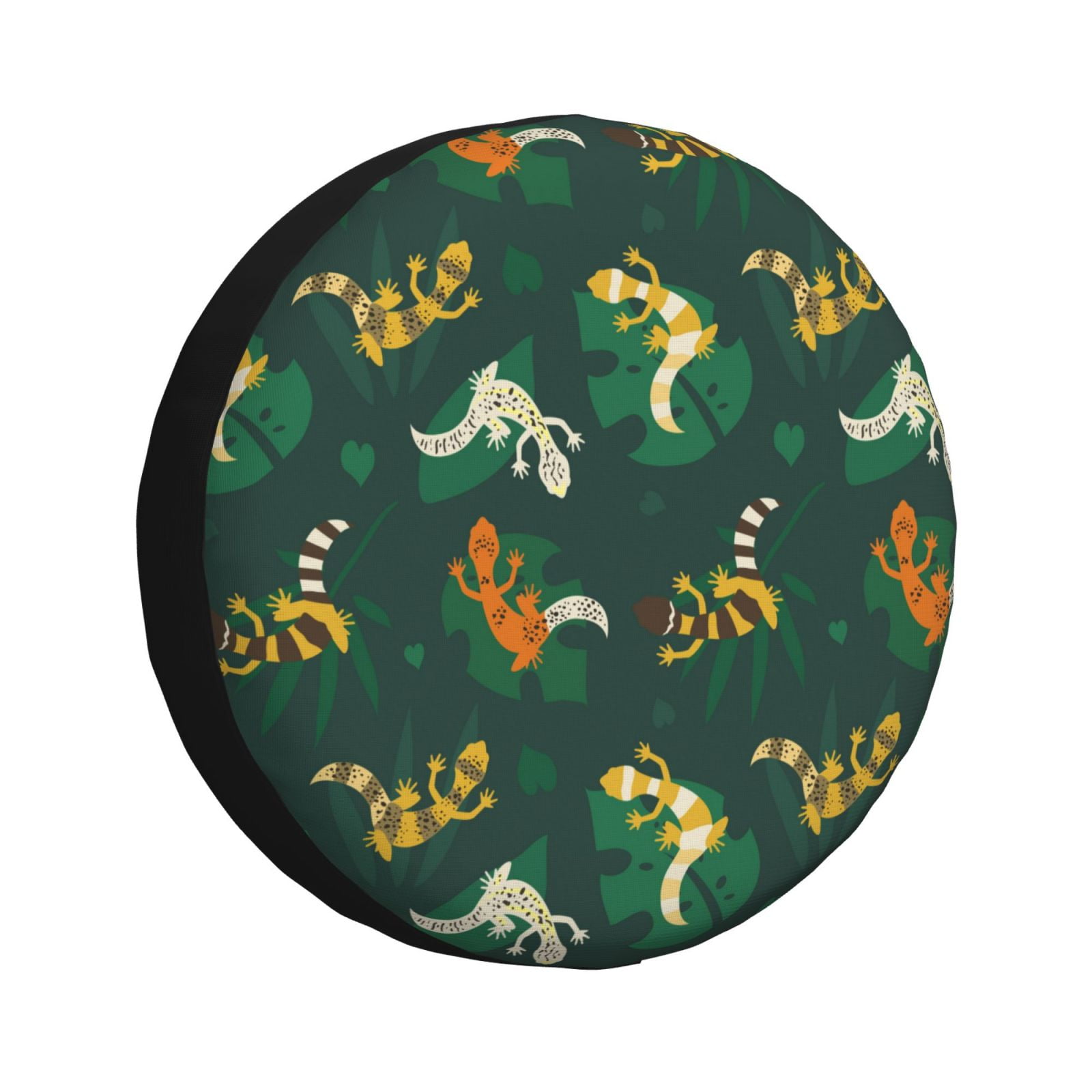 Spare Tire Cover, Striped Cute Lizard Gecko Plant Wheel Cover Tire ...