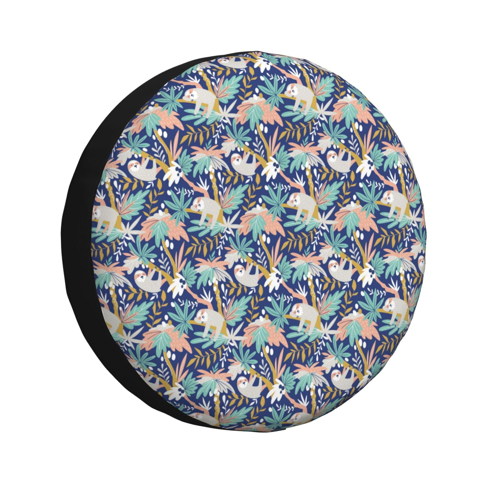 Spare Tire Cover Tropical sloth Waterproof Trailer Tire Covers 14''-17 ...