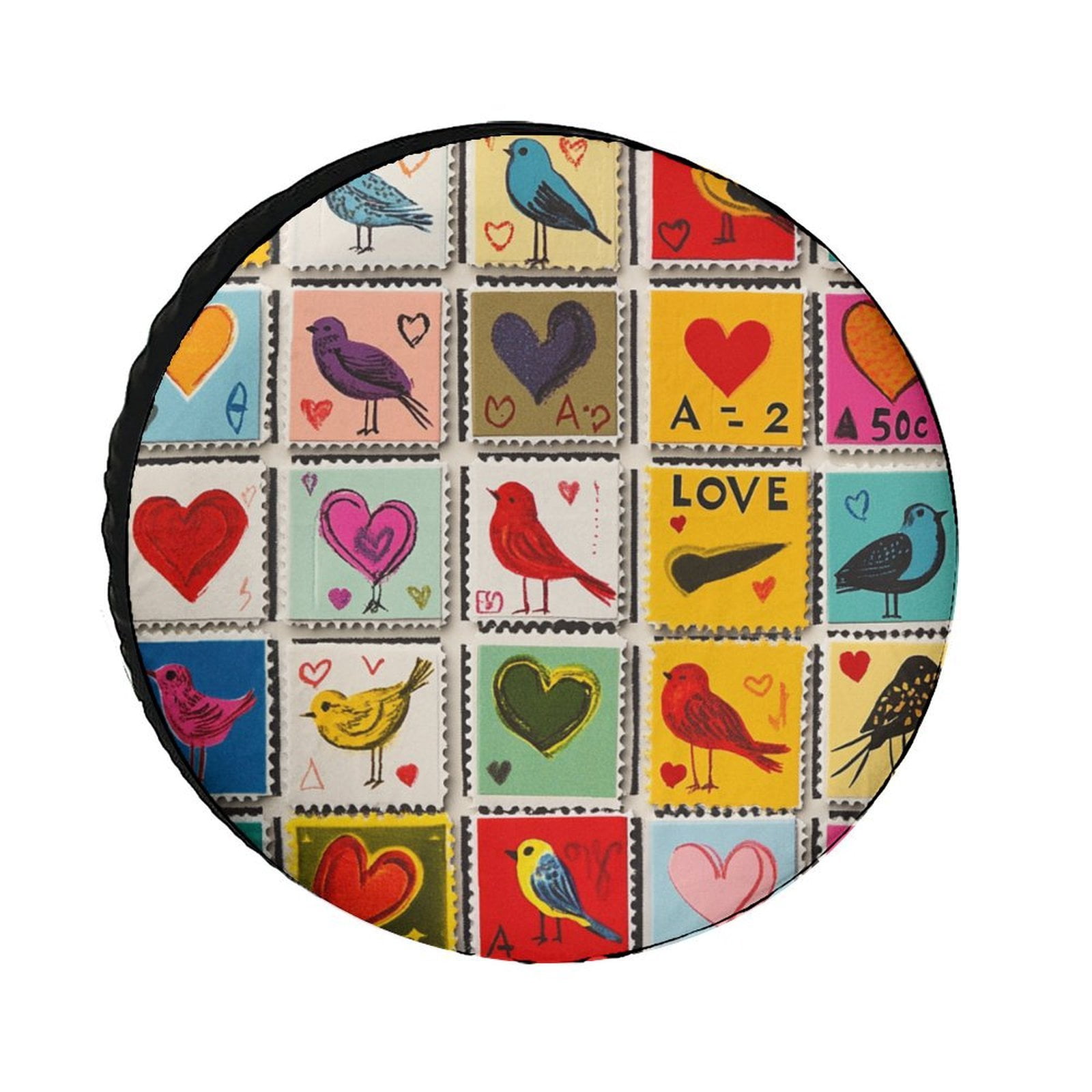Spare Tire Cover Valentine's Day Love Stamps Wheel Protectors ...