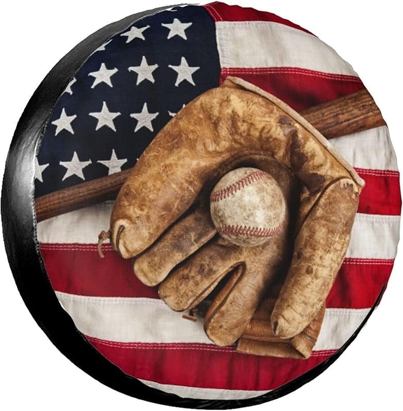 Spare Tire Cover Vintage Baseball on American Flag Tire Covers ...