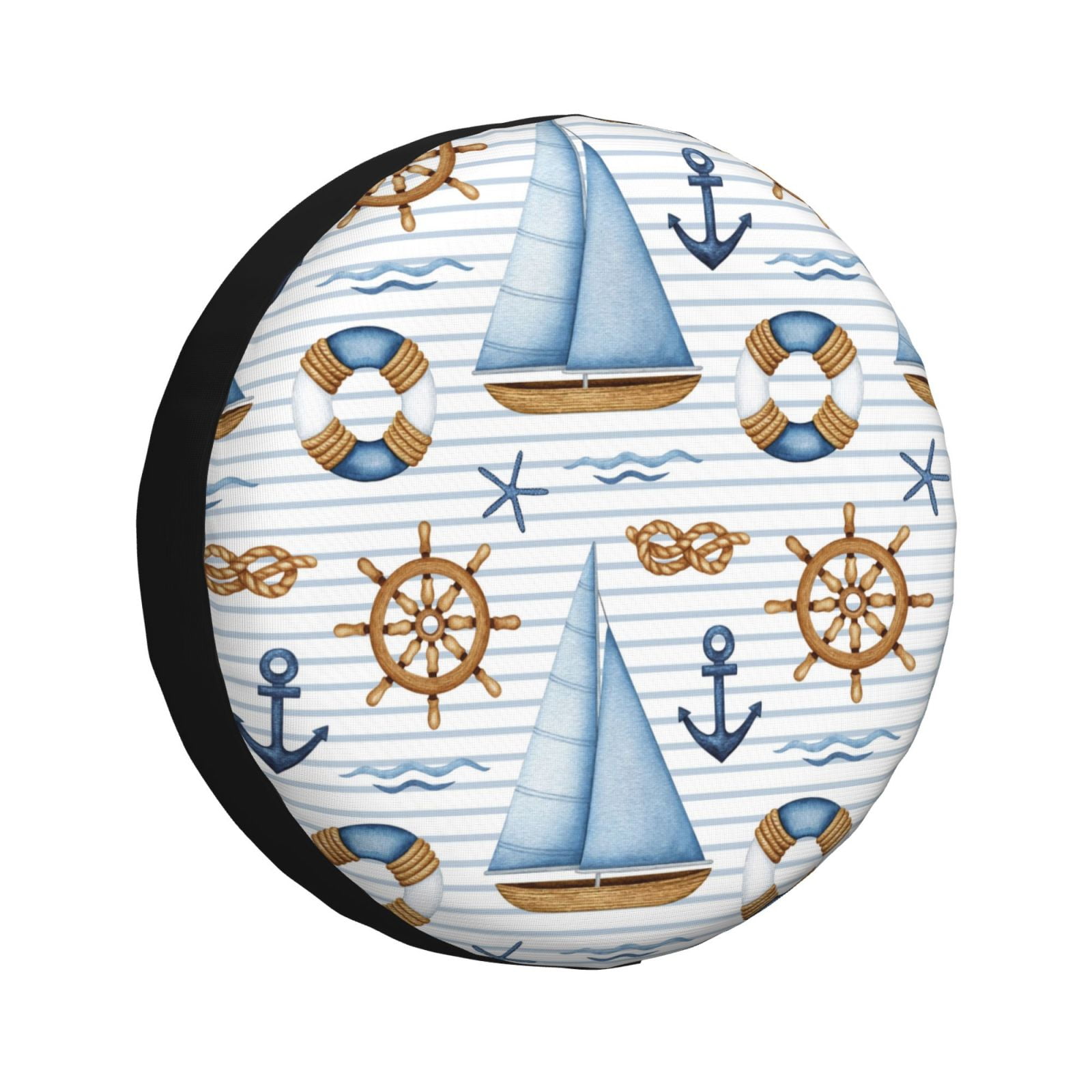 Spare Tire Cover - anchor Sailboat steering wheel vintage Universal Fit ...