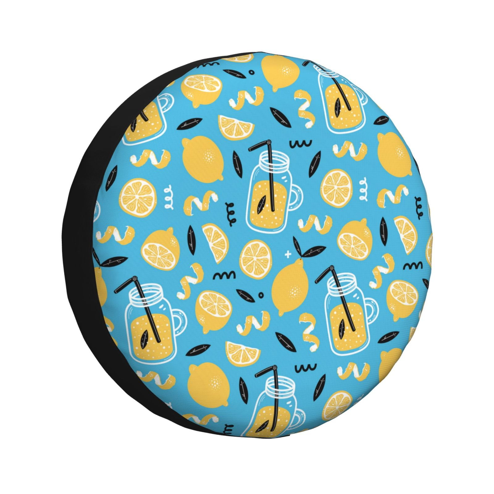 Spare Tire Cover blue Lemon juice Waterproof Trailer Tire Covers 14 ...