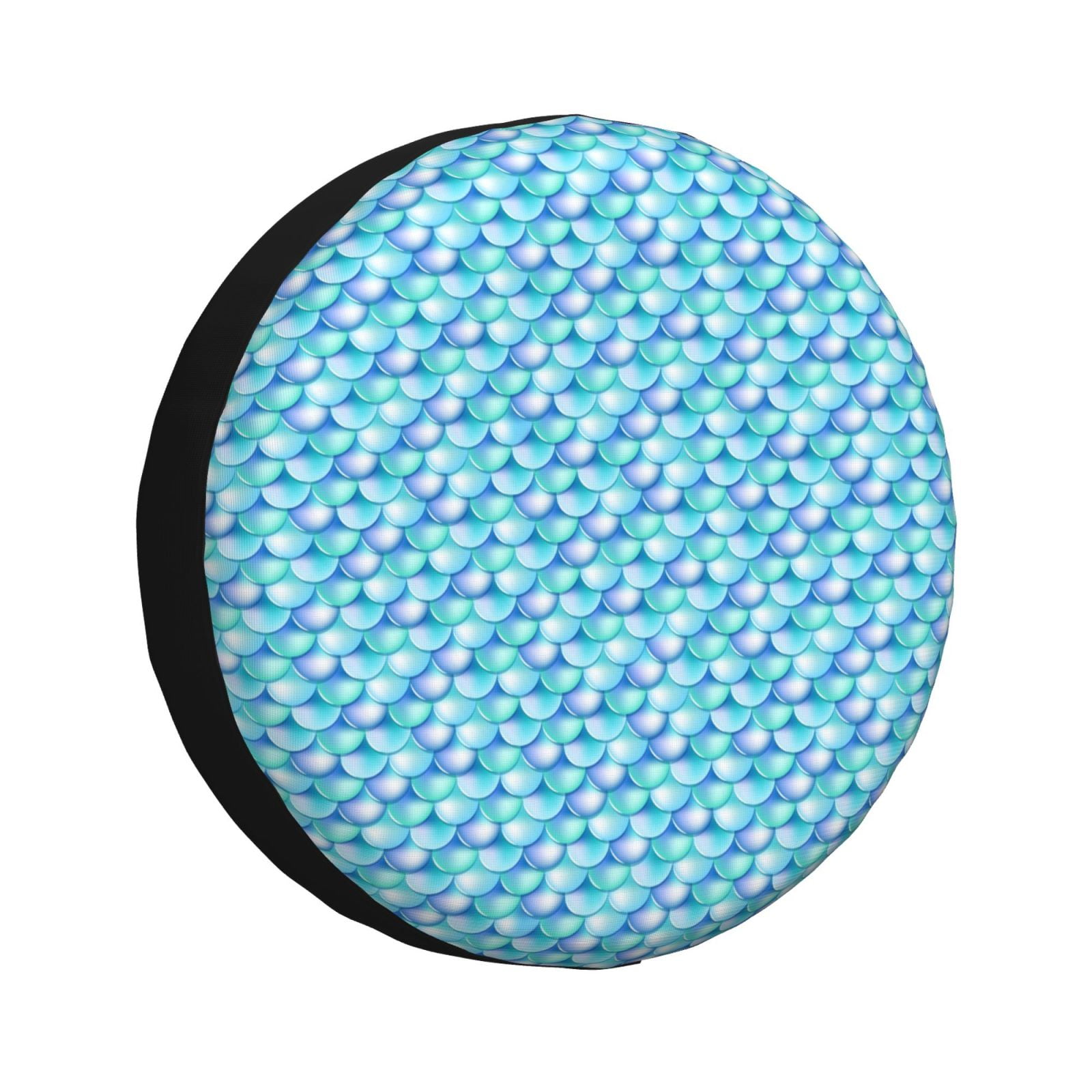 Spare Tire Cover - blue green shiny Fish scale Waterproof Sun ...