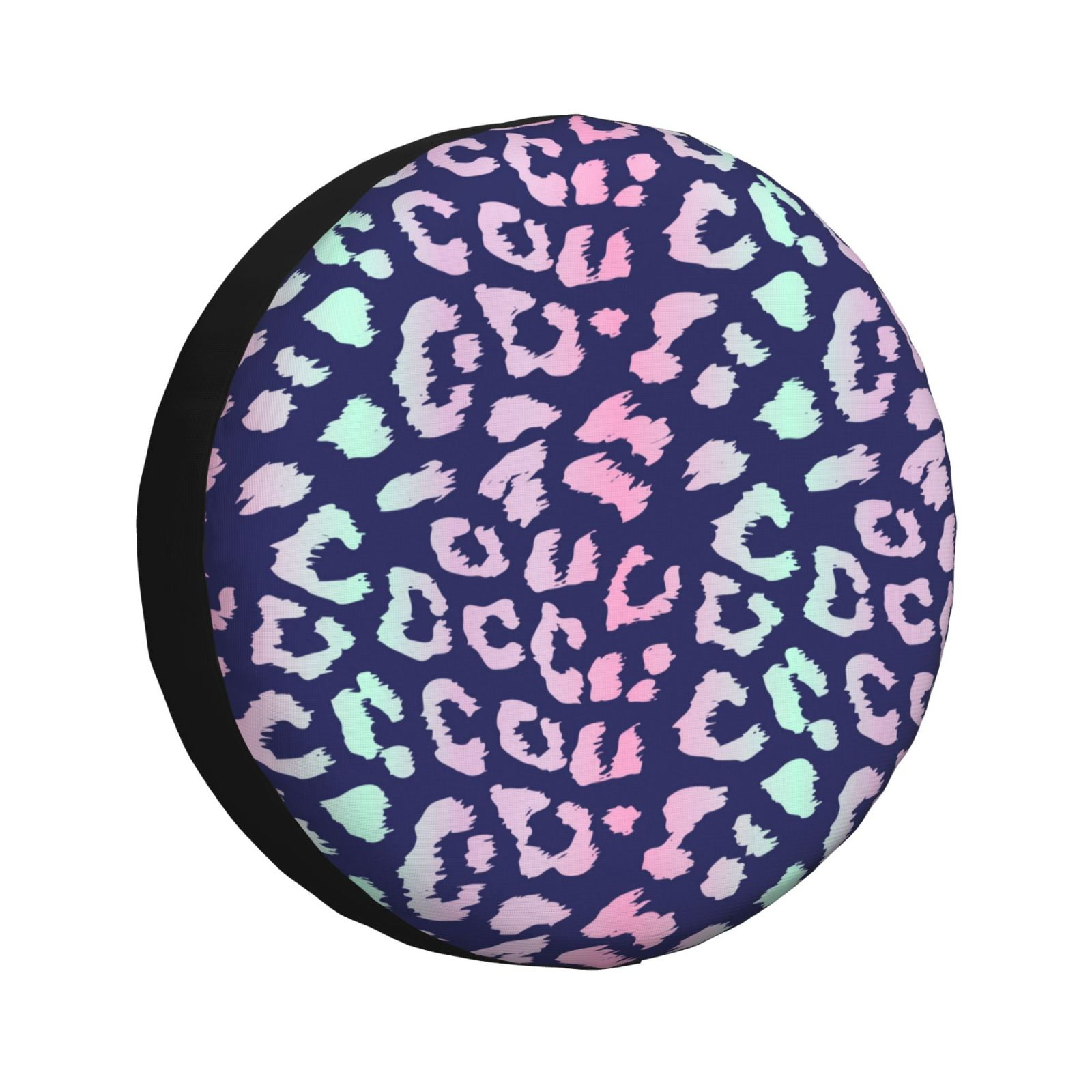 Spare Tire Cover bright Leopard navyblue Waterproof Trailer Tire Covers ...