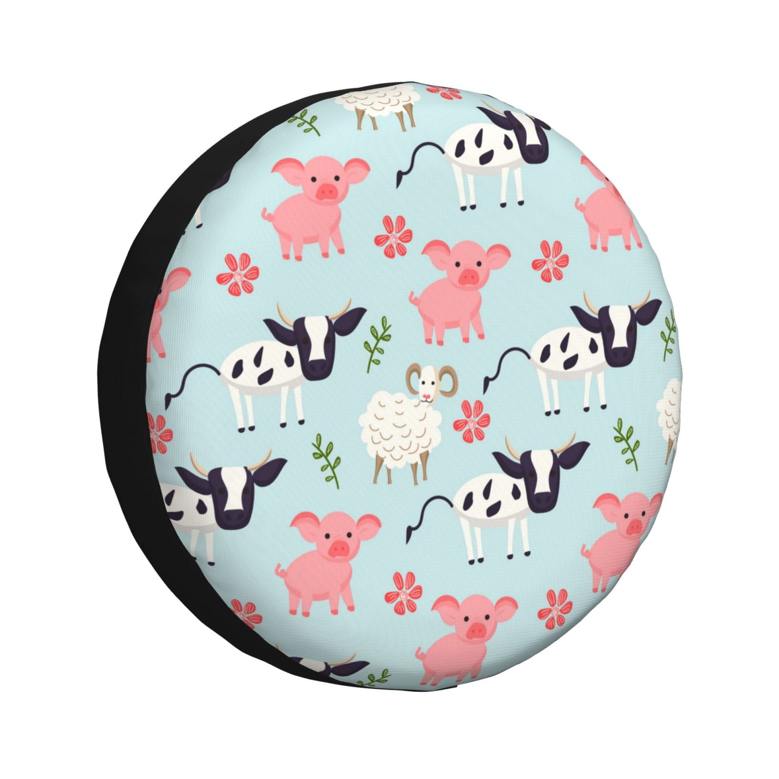 Spare Tire Cover - cute cow pig Farm animals Universal Fit for RV Car ...