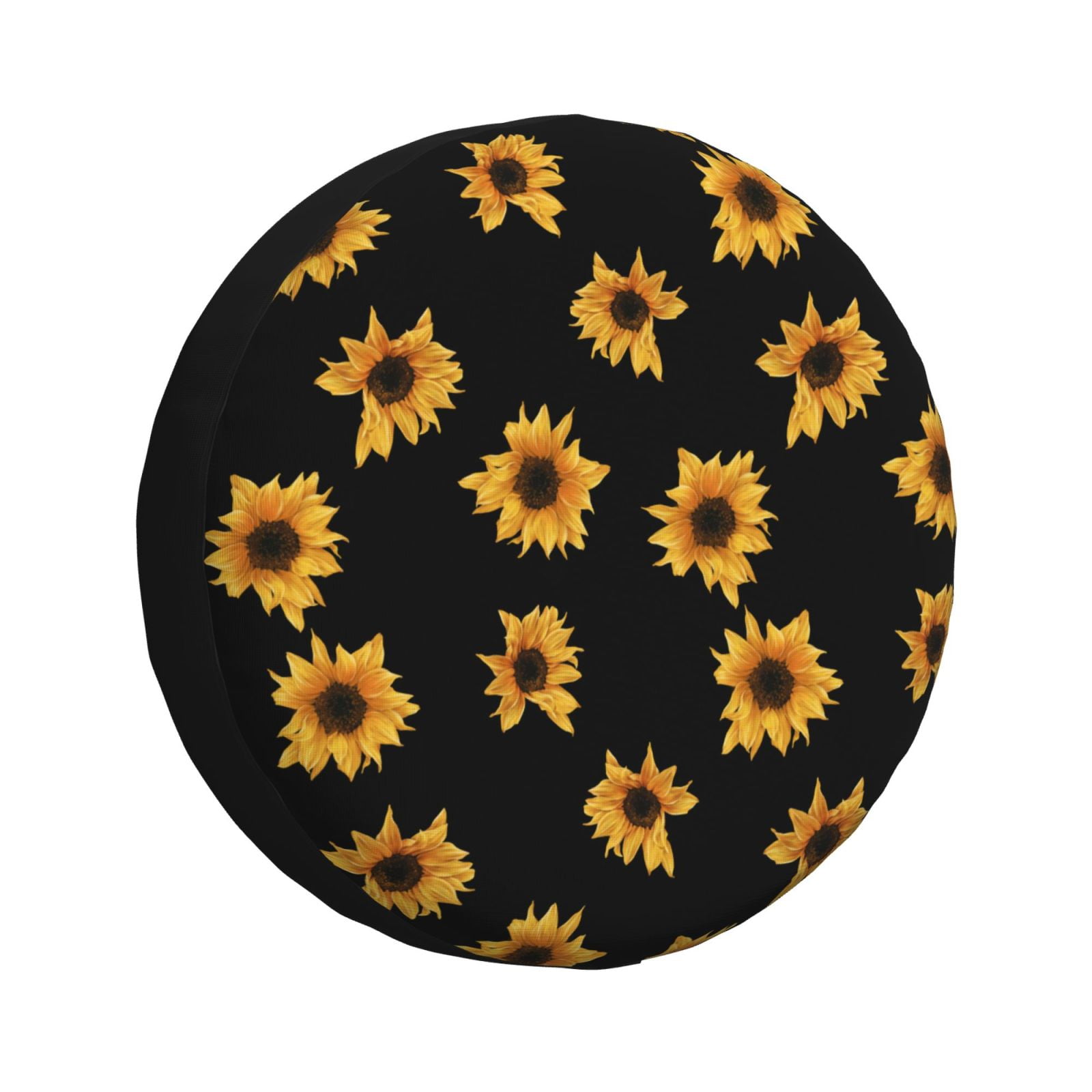 Spare Tire Cover, cute sunflowers black print Wheel Cover Tire Covers ...