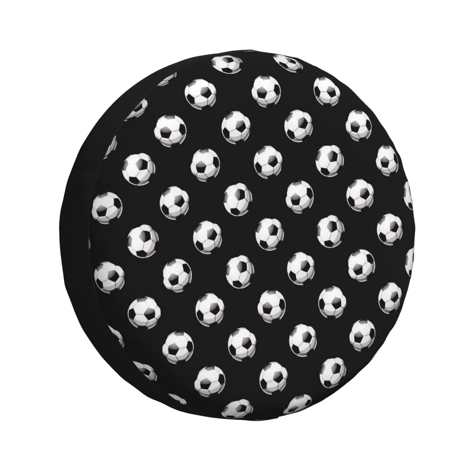 Spare Tire Cover, football soccer ball black Wheel Cover Tire Covers ...