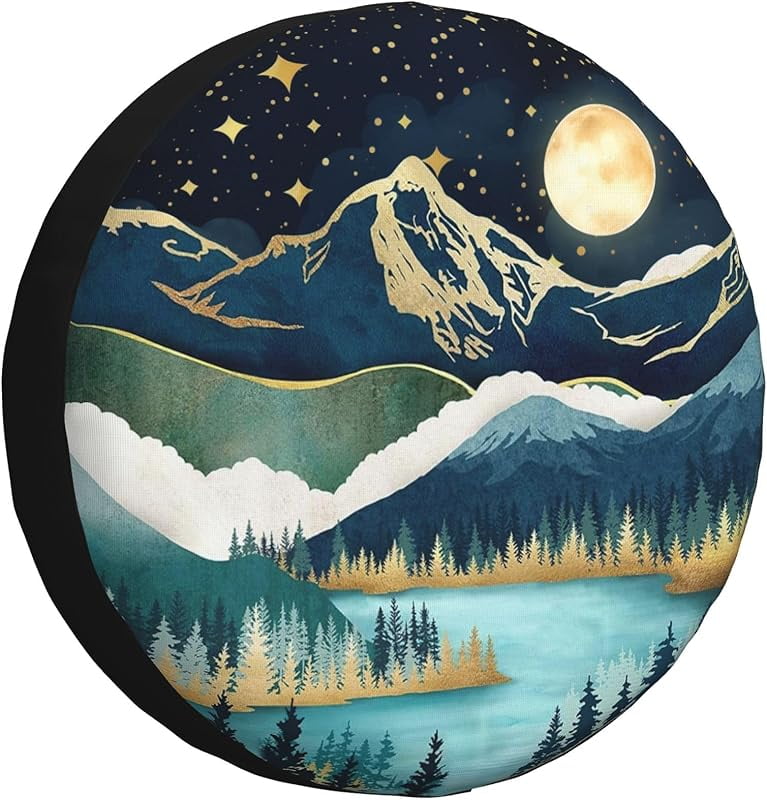 Spare Tire Cover for RV Camper Trailer Mountain Natural Scenery ...