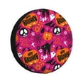 Spare Tire Cover, happy spooky elements pink Wheel Cover Tire Covers ...
