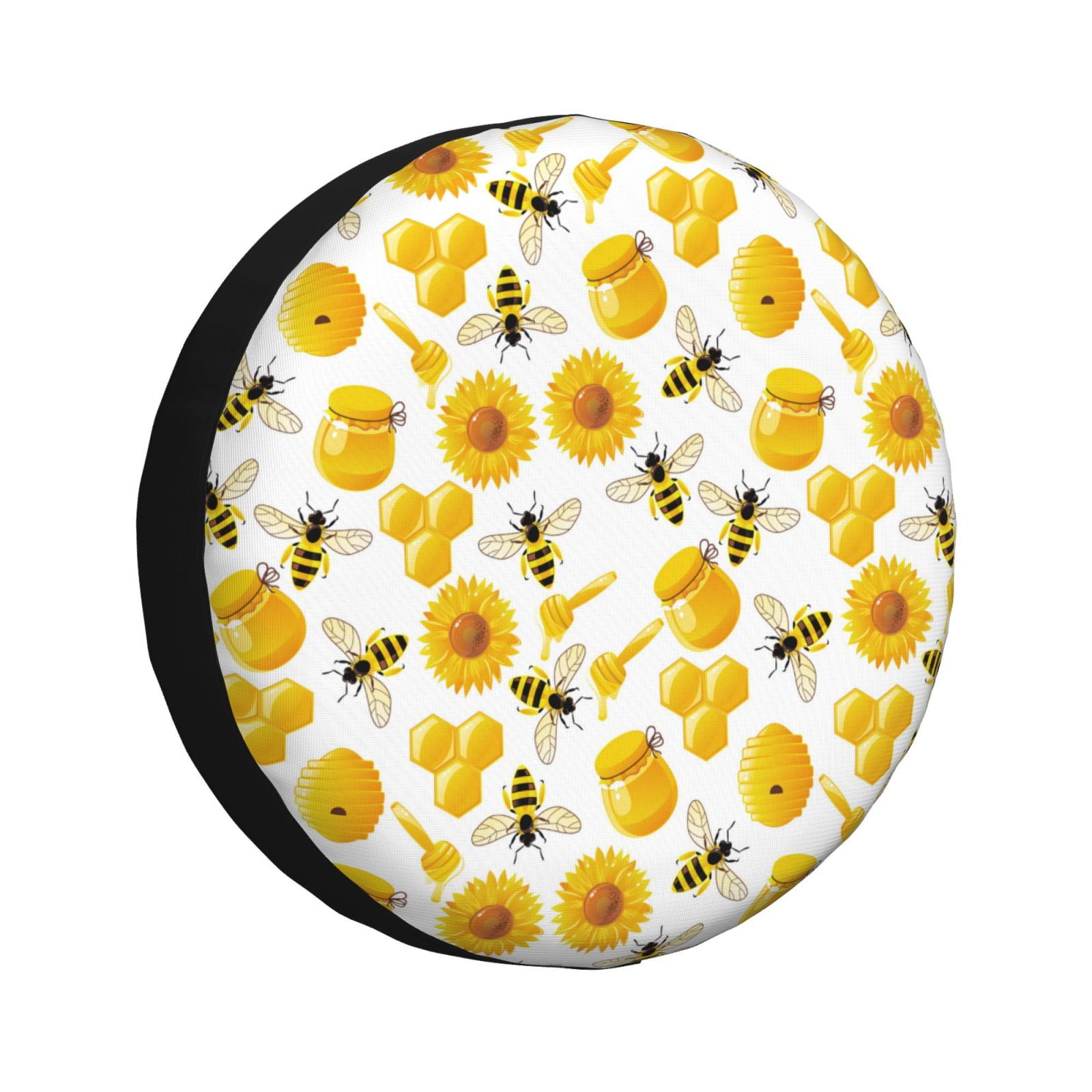 Spare Tire Cover, lively cartoon bees honey Tire Covers for Trailer, RV ...