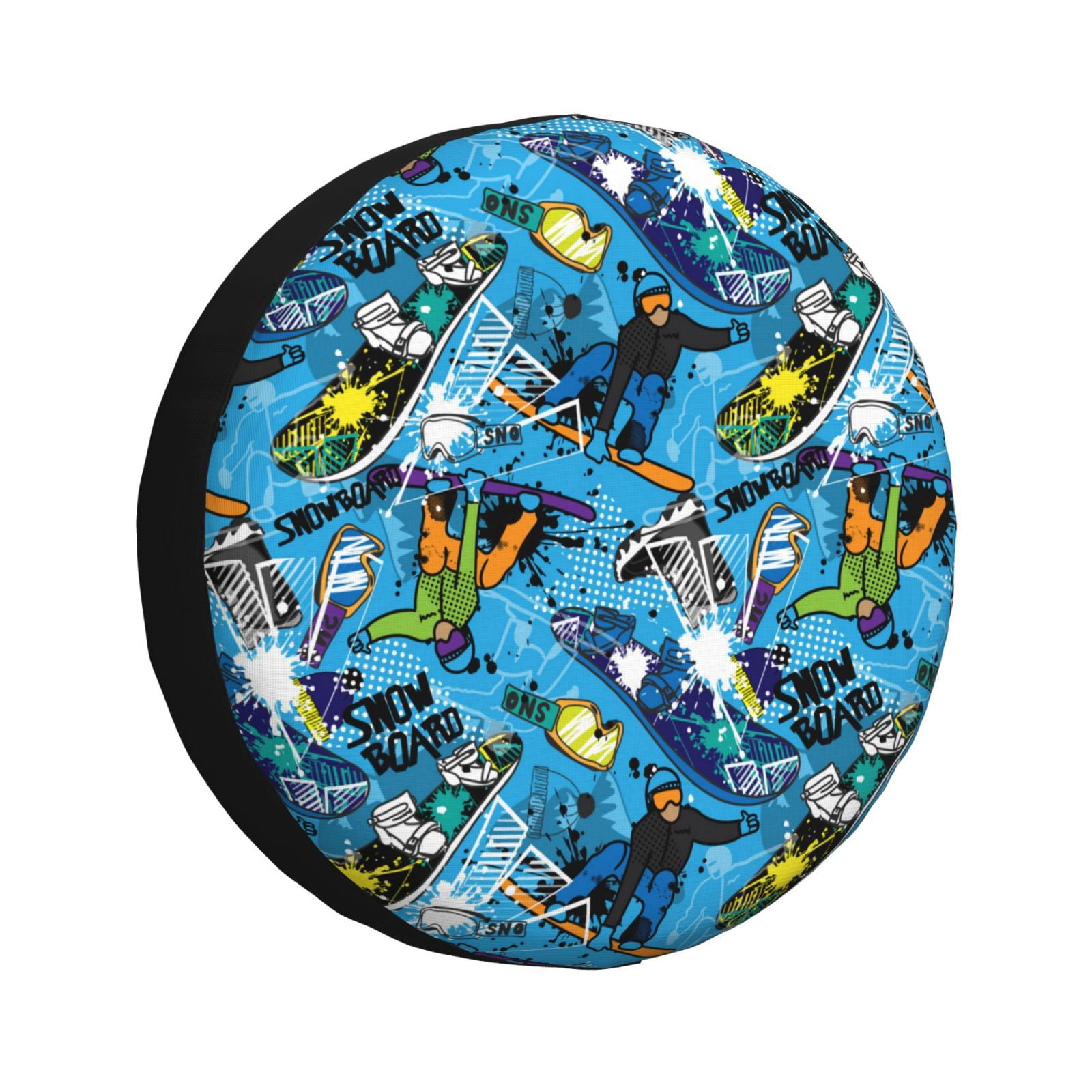 Spare Tire Cover, snow board blue Tire Covers for Trailer, RV, Car ...