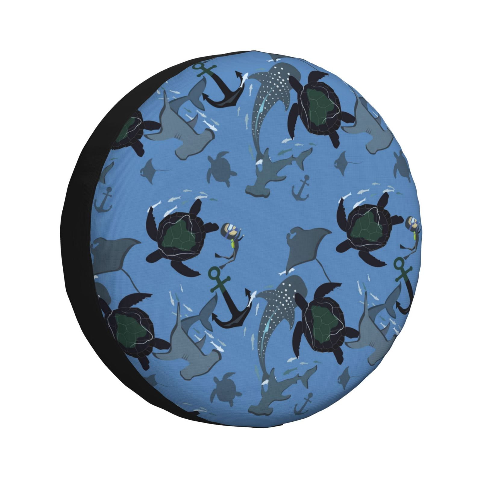Spare Tire Cover stingrays Hammerhead shark anchor Waterproof Trailer ...