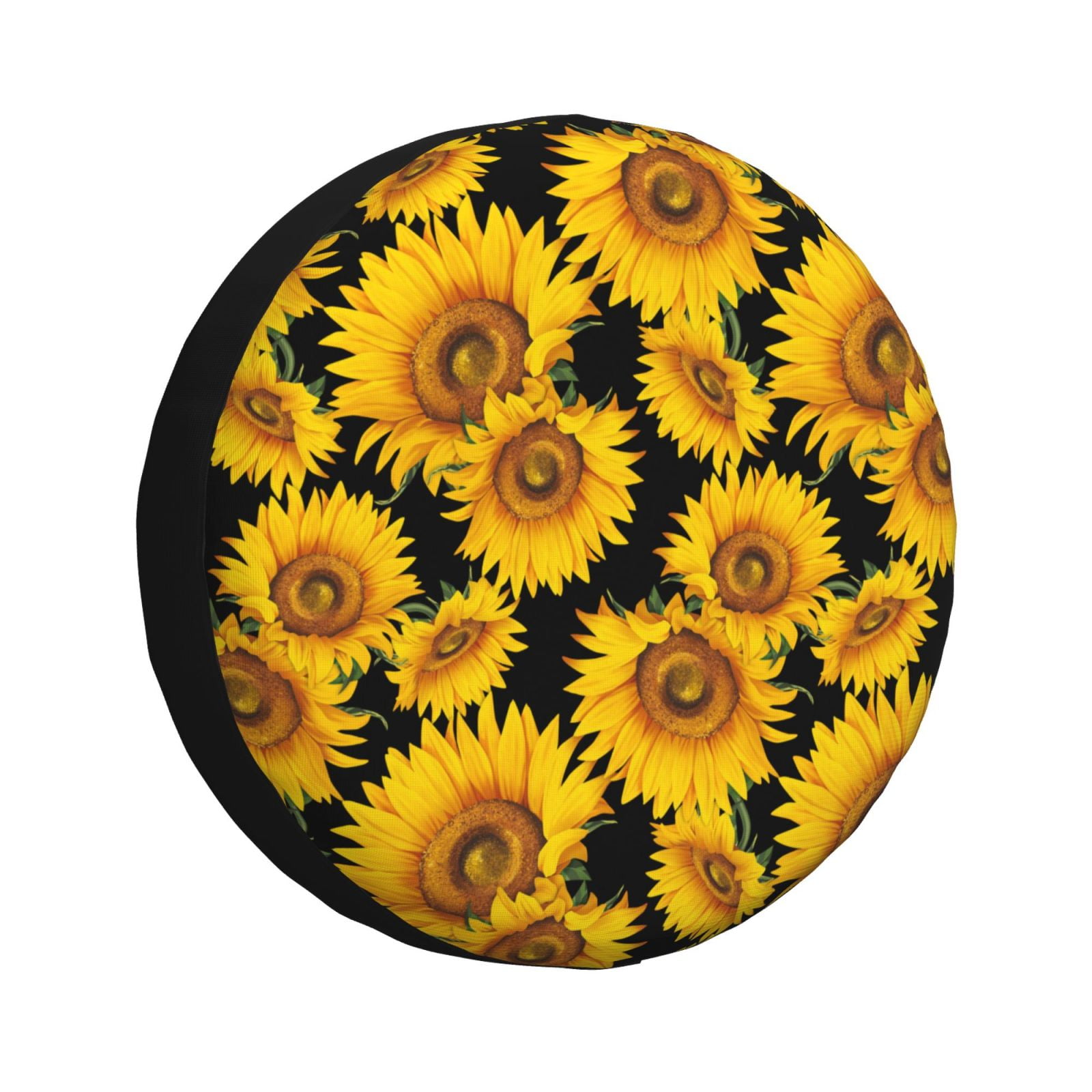 Spare Tire Cover, sunflower floral leaf hand drawn Wheel Cover Tire ...