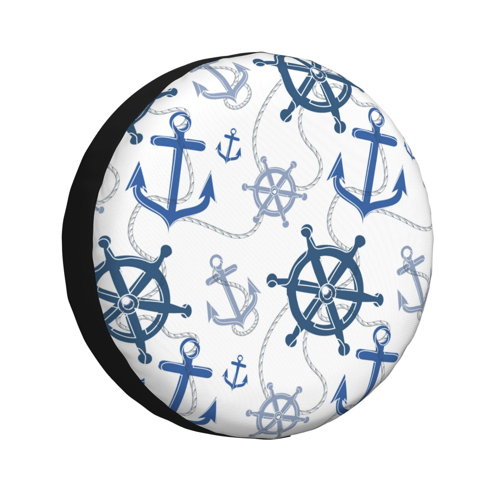 Spare Tire Cover, vintage anchor rope rudder blue Wheel Cover Tire ...