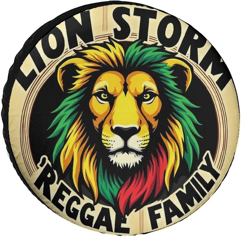 Spare Tire Covers Jamaica Reggae Rasta Lion Painting Wheel Protector ...