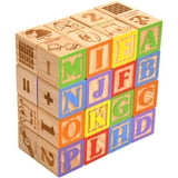 Spark. Create. Imagine. 30-Piece Real Wood Alphabet Blocks - Walmart.com
