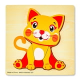 Spark Create Imagine 4-Piece Wooden Cat Puzzle for Toddlers and Kids ...