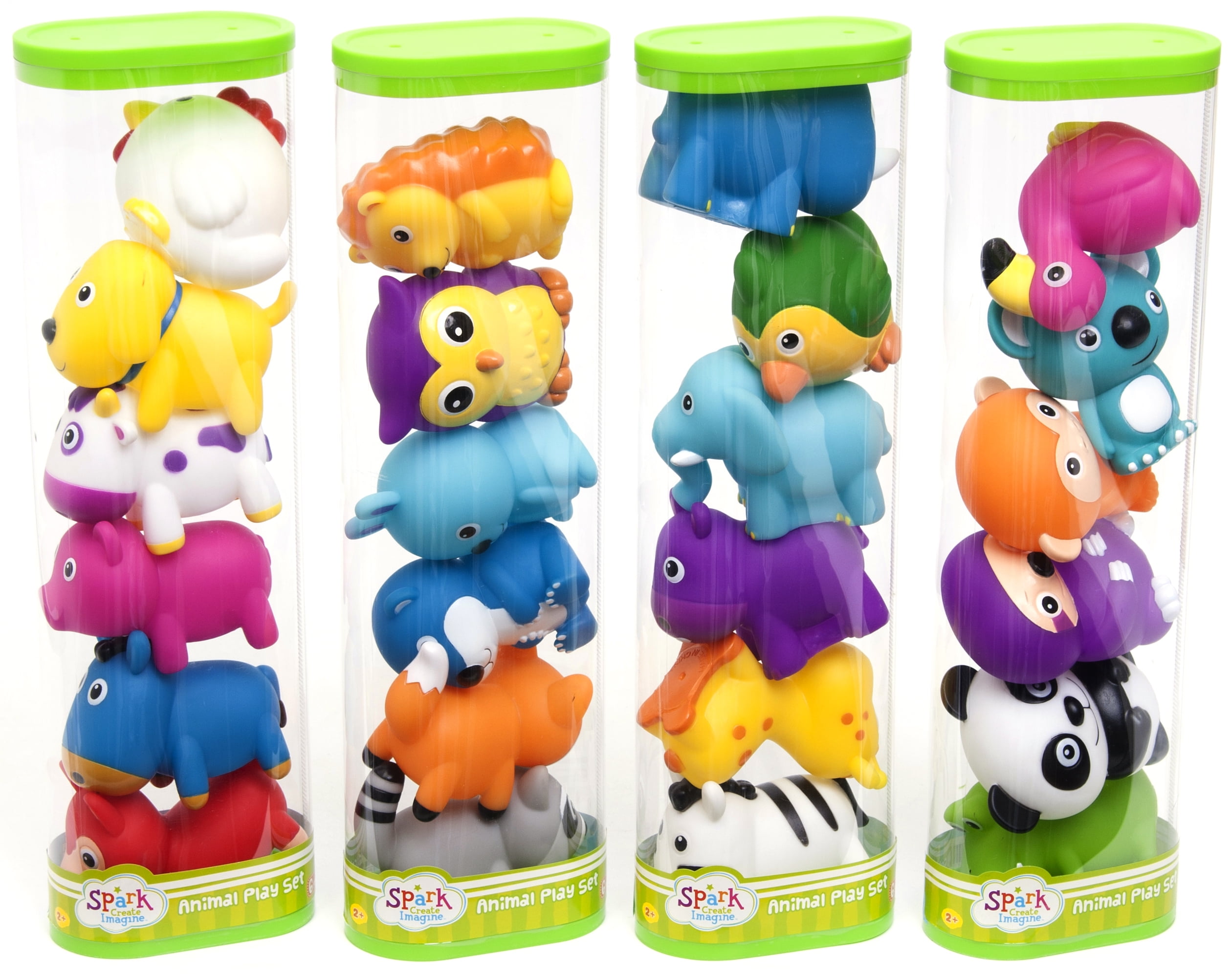 Spark. Create. Imagine. Assorted Animal Figurines, Educational Focus, 6 ...