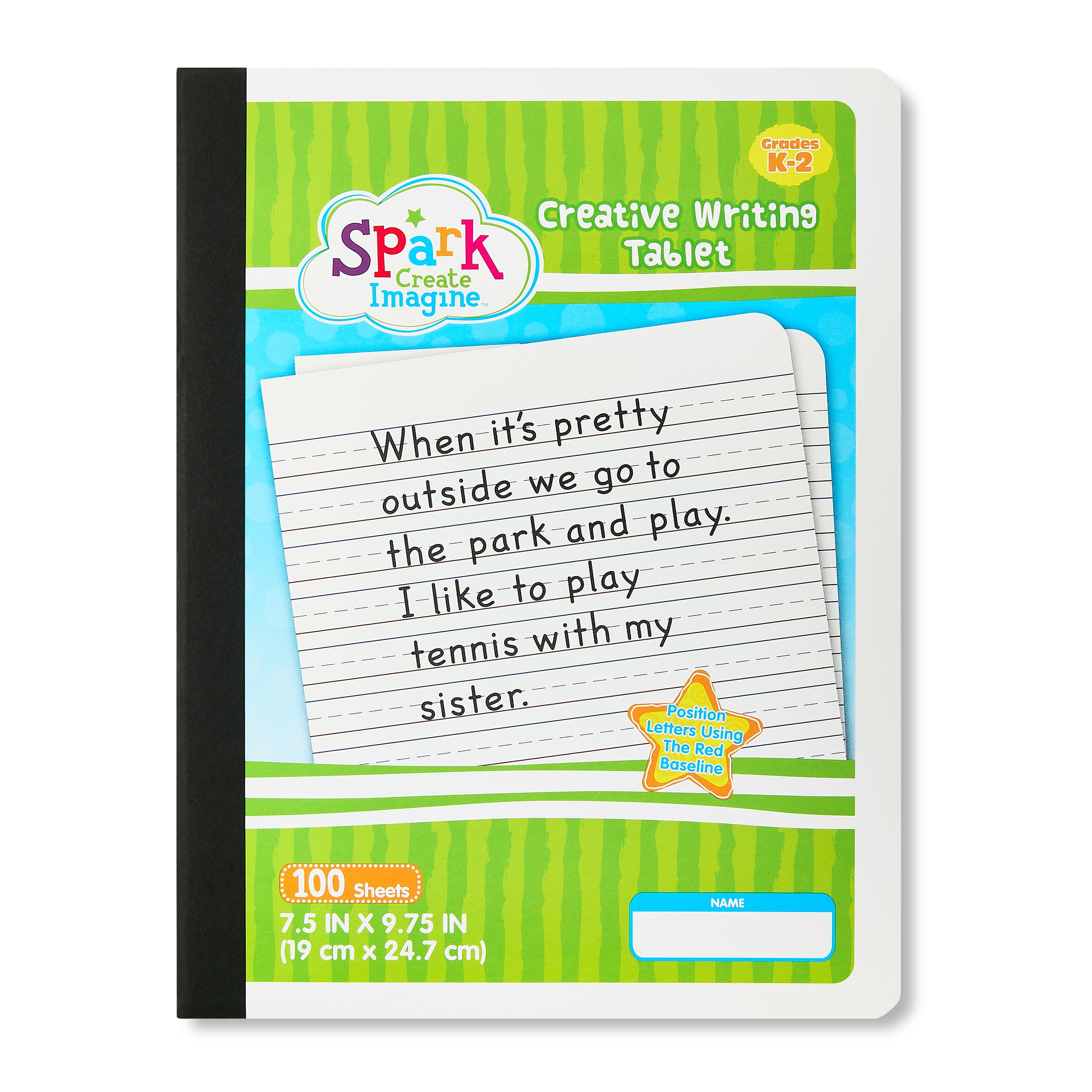Spark Create Imagine Creative Writing Tablet, Ruled, 100 Sheets for ...