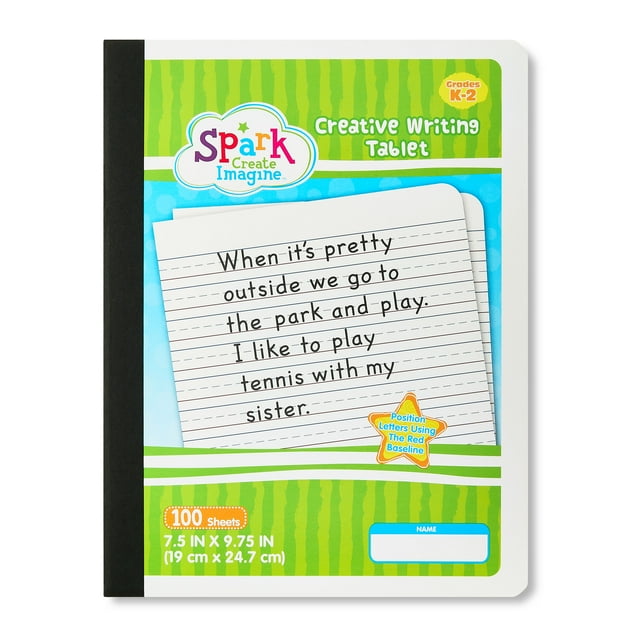Spark Create Imagine Creative Writing Tablet, Ruled, 100 Sheets ...