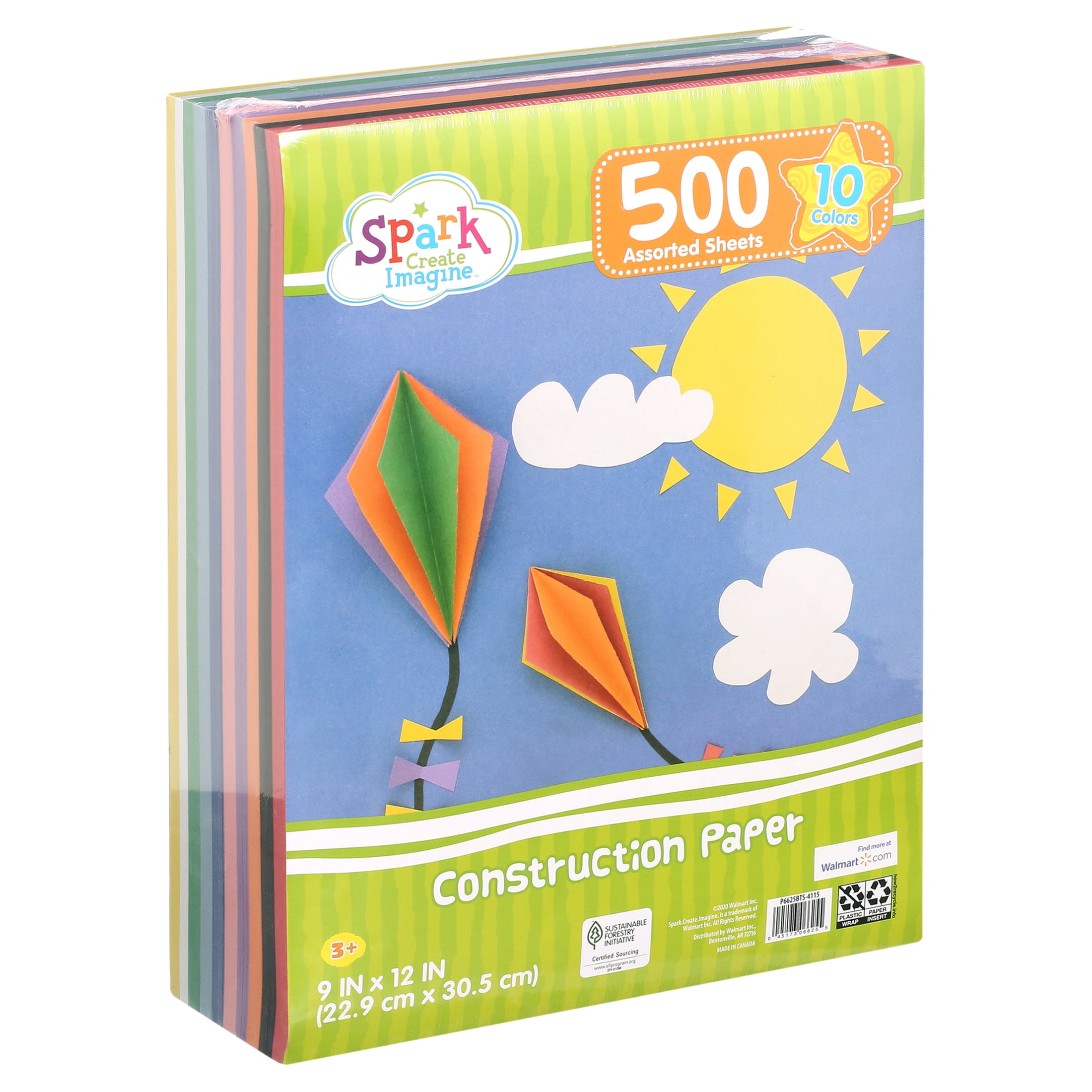 Spark. Create. Imagine. Heavyweight Construction Paper, Multi Color ...