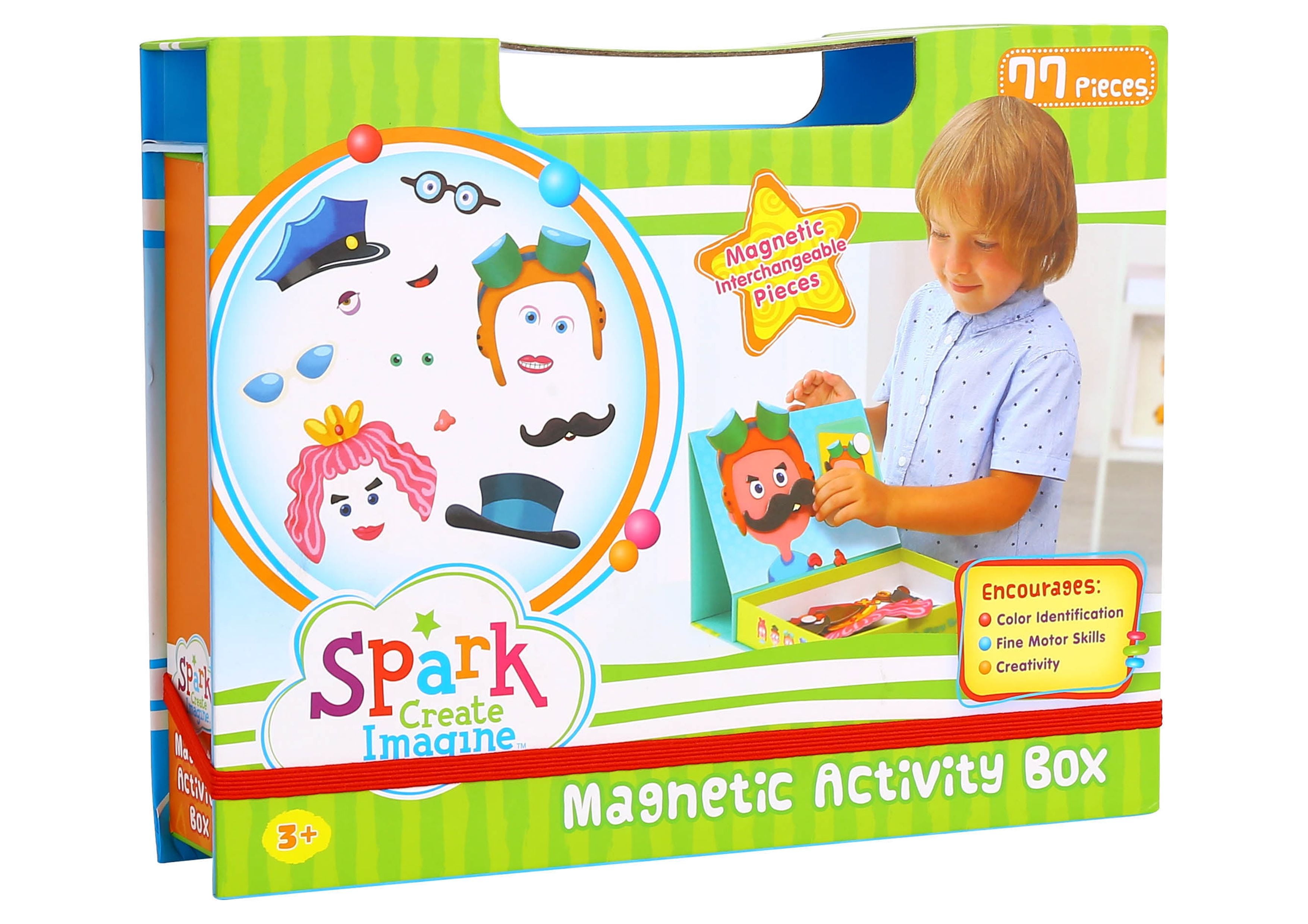 Spark Create Imagine Magnetic Activity Box, 77 Pieces, Ages 3 and up ...