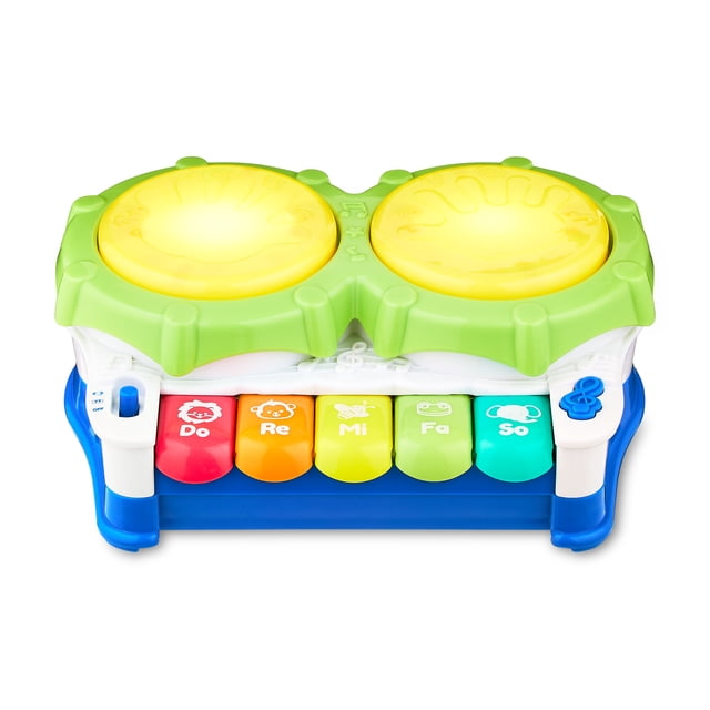 Preschool Music Station: Toddler Piano & Light-up Drums - Walmart ...