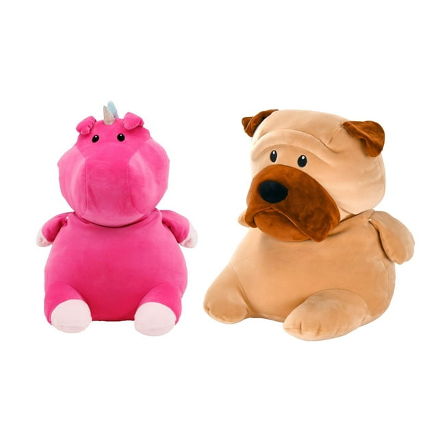 Spark. Create. Imagine. Plush Animals, Pink Unicorn or Brown Dog ...