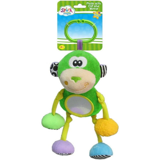 Spark Create Imagine Plush Monkey with Clip and Mirror - Walmart.com