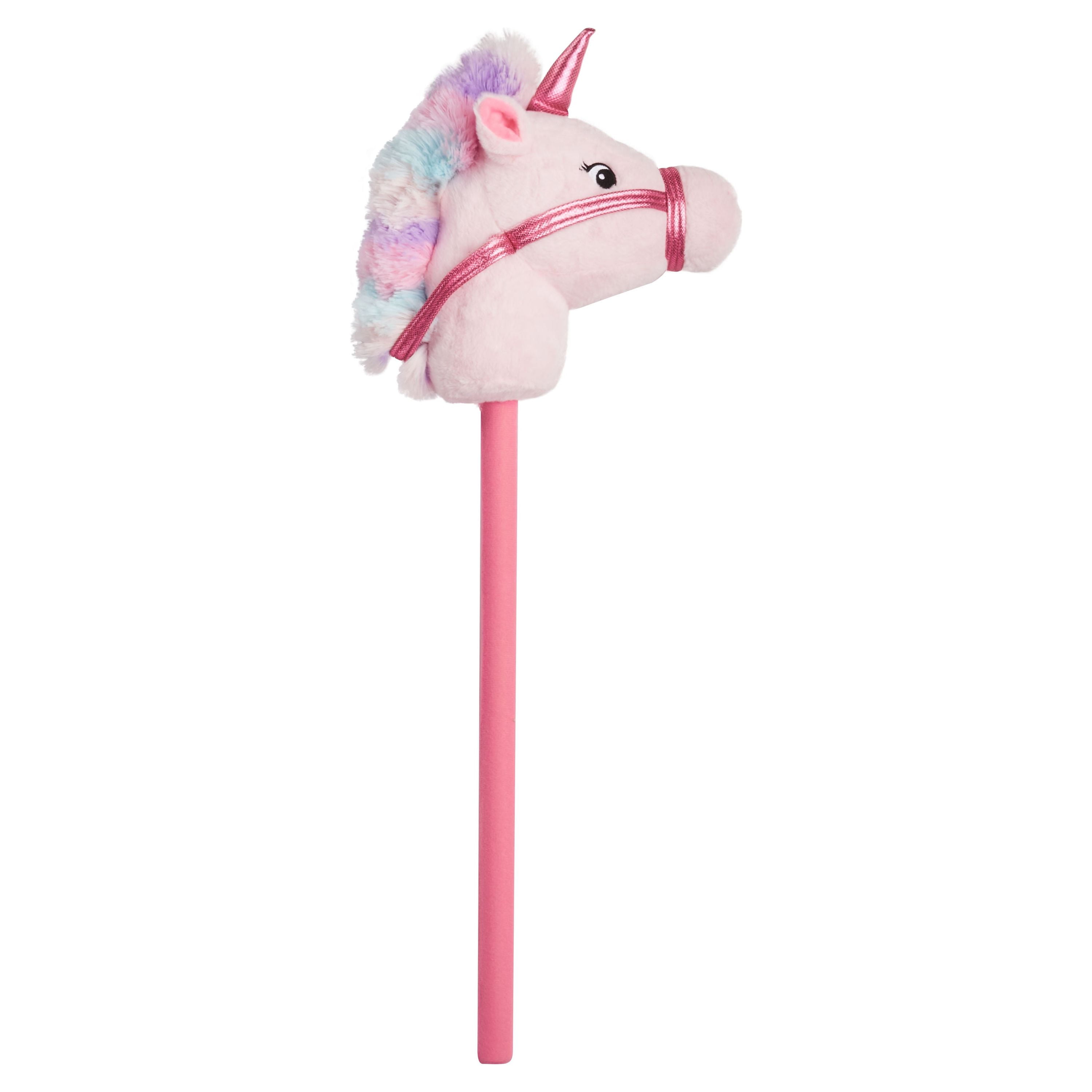 Spark Create Imagine Plush Riding Stick Pink Unicorn with Sound for ...
