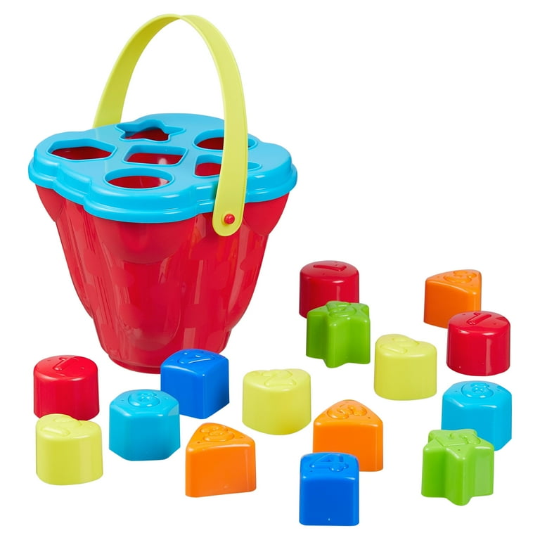 Spark Create Imagine Shape Sorter Bucket Play Set 16 Pieces Walmart