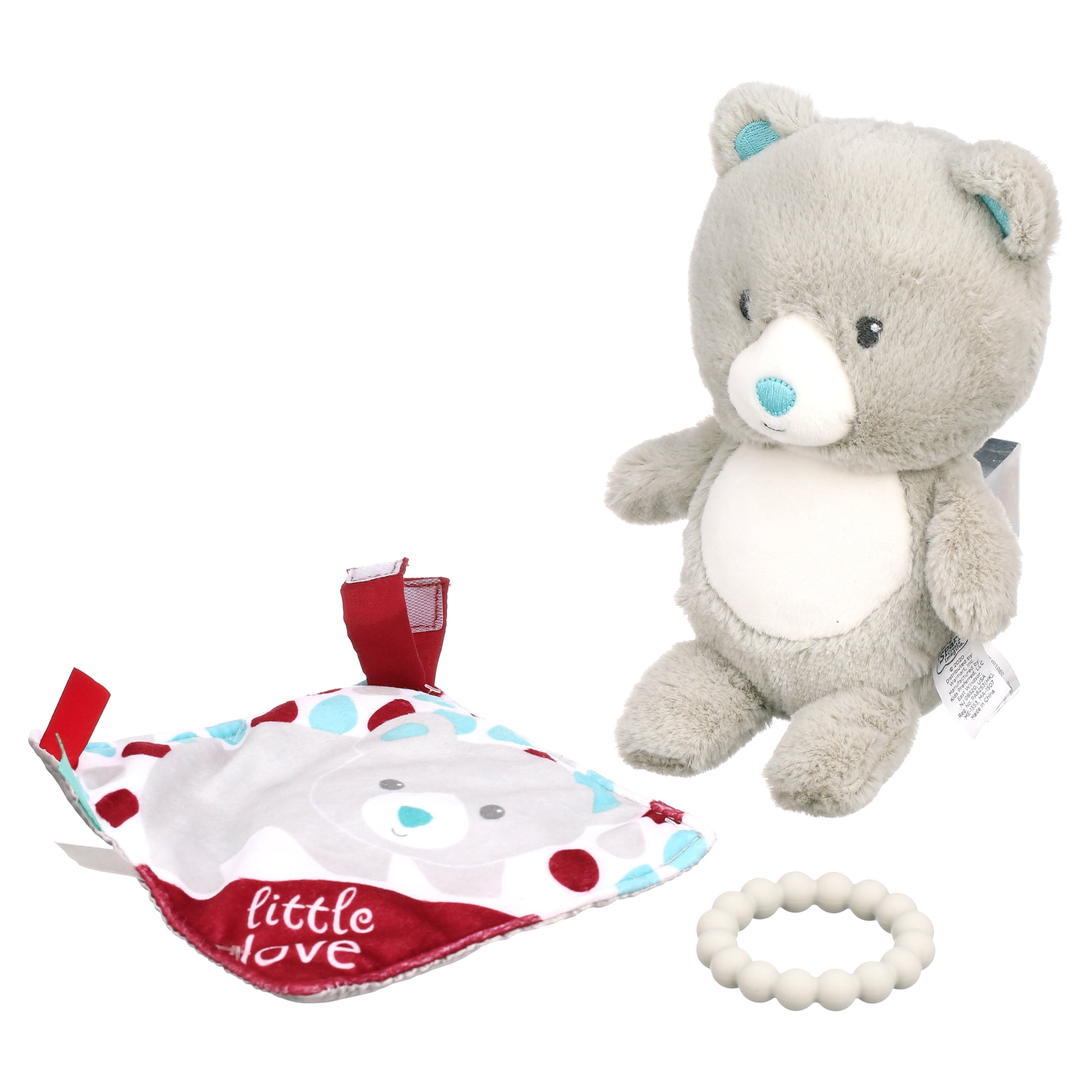 Spark Create Imagine Stuffed Teddy Bear Gift Set w/ Silicone Teething ...
