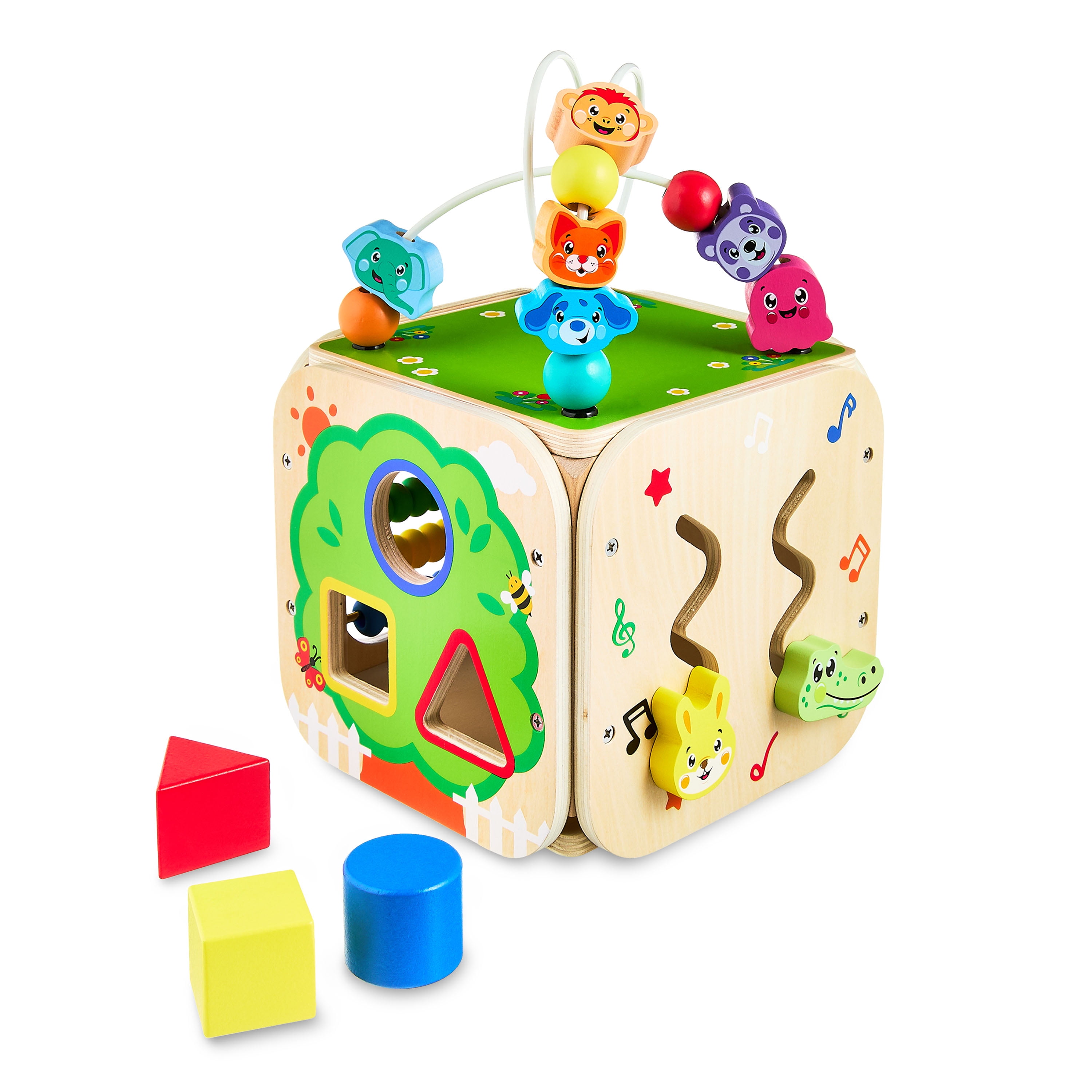 Spark Create Imagine Wooden Block Sorting Activity Cube, Baby and ...