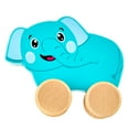 Spark Create Imagine Wooden Elephant Car for Toddlers, Blue, 4.5 inches ...