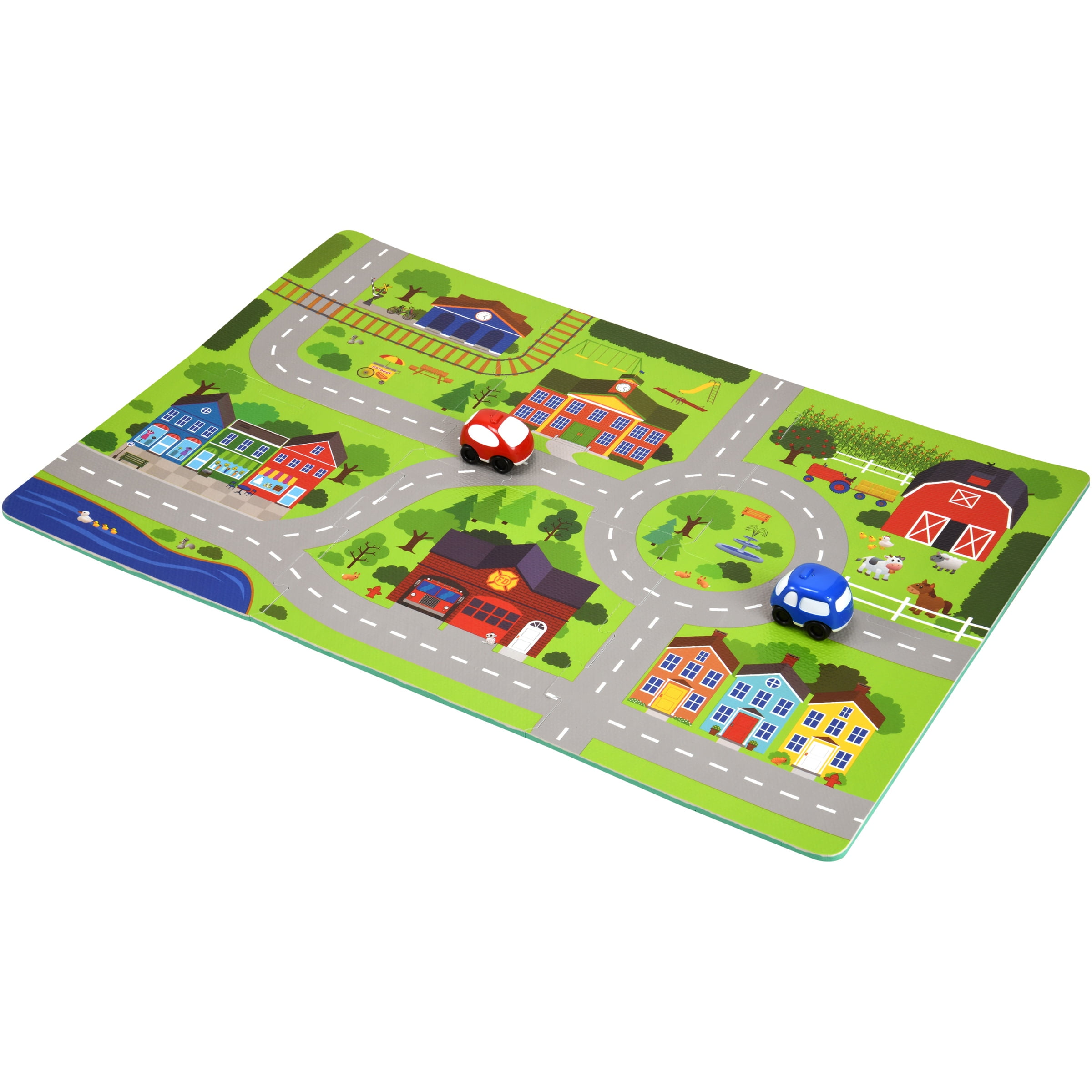 Spark Kids 7122 City Playmat Puzzle Rug, 8Pcs - Walmart.com