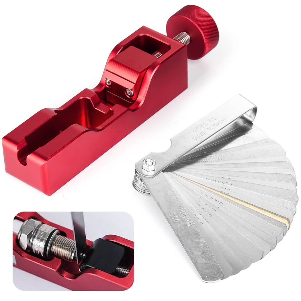 Spark Plug Gap Tool with Feeler Gauge, Aluminum Alloy Spark Plug Gap ...