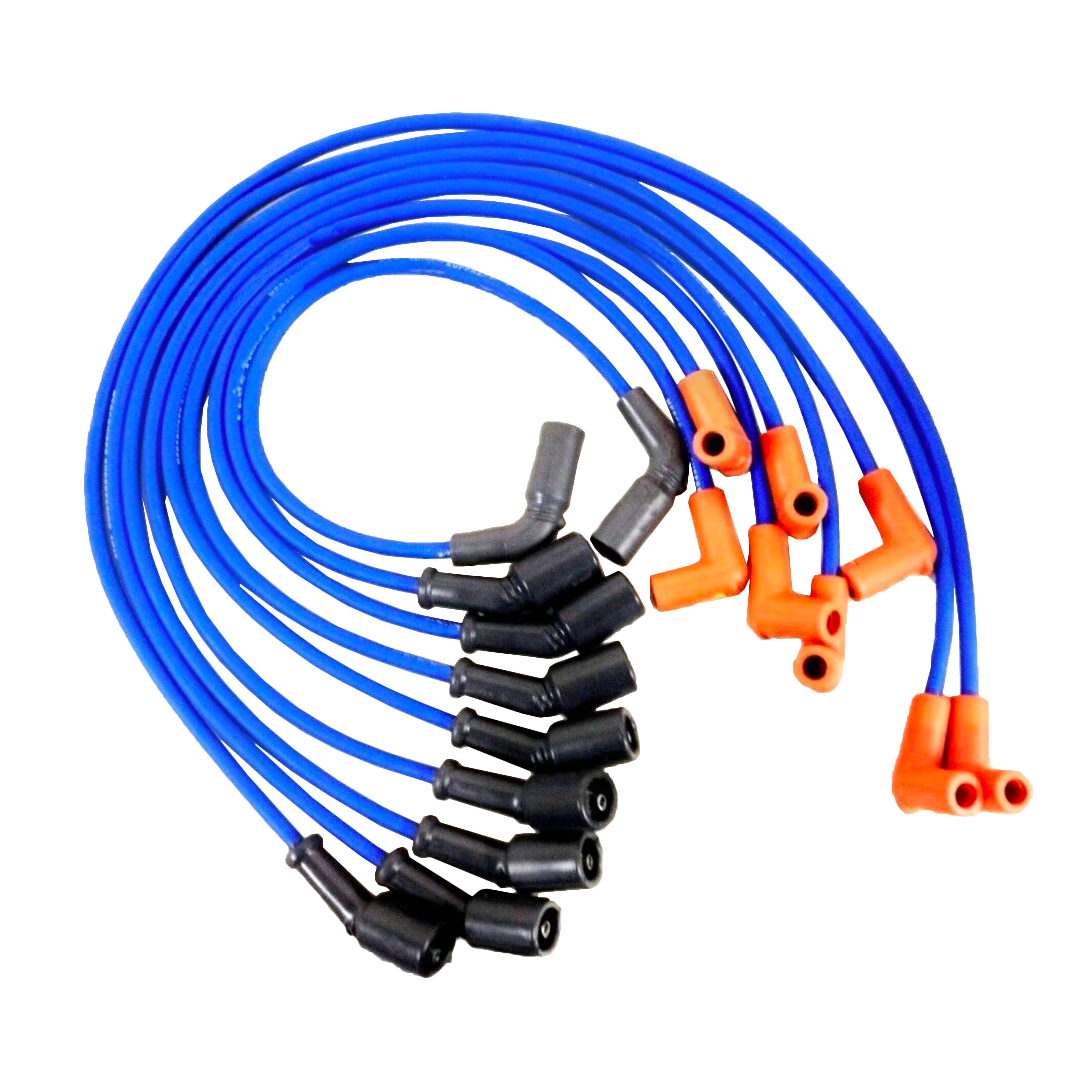 Automotive Authority Spark Plug Ignition Wire Set, Blue Wires, Black ...
