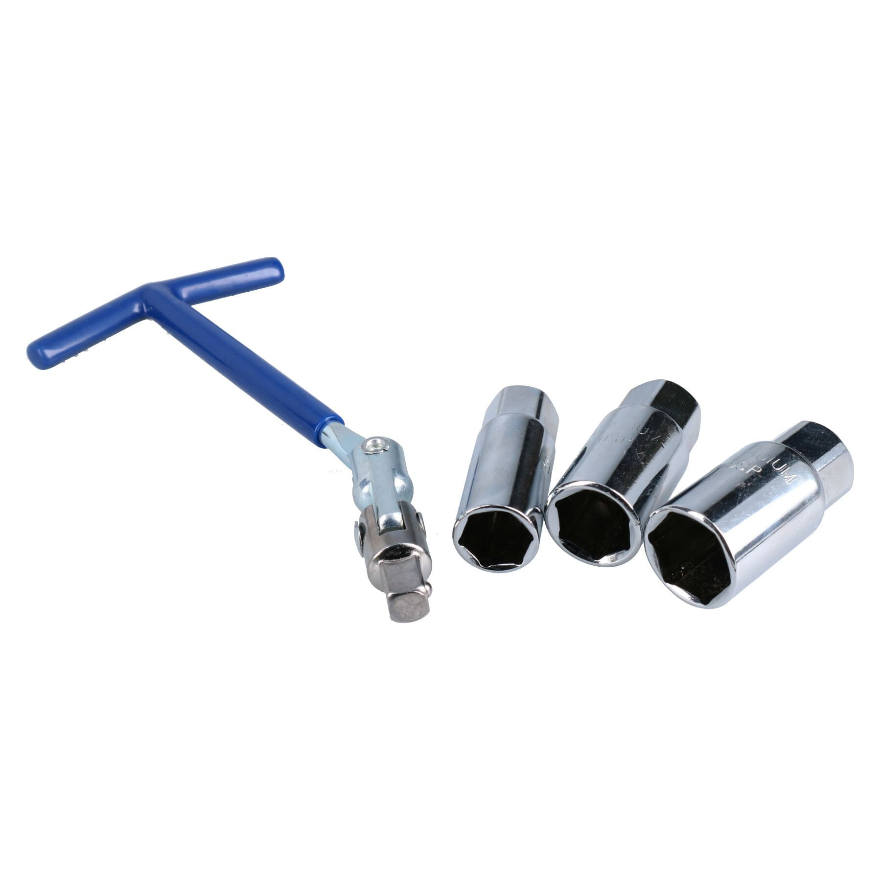 Spark Plug Socket Remover Installer Set Flexi T Bar + 16 18 21mm ...