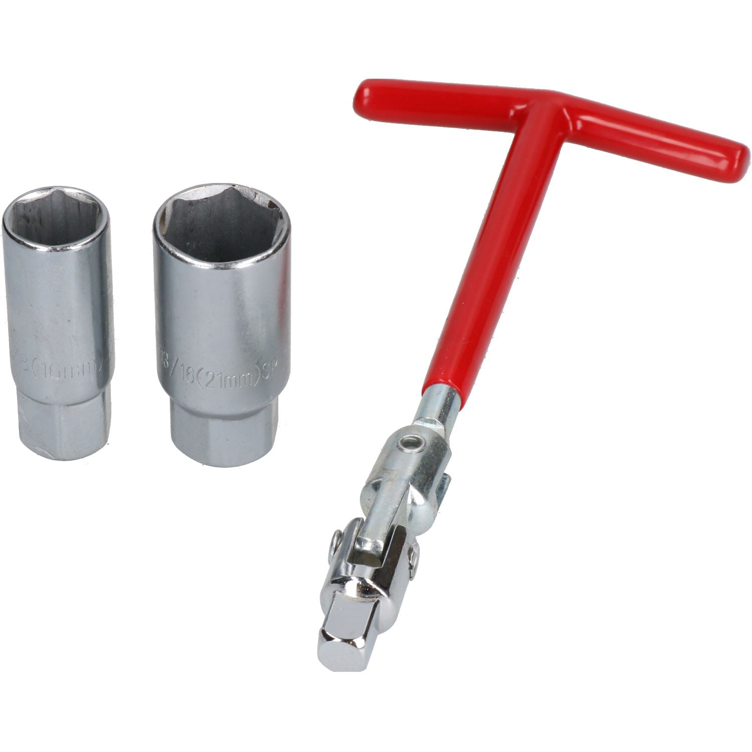 Spark Plug Socket Remover Installer set 3/8" T bar + 16mm and 21mm ...