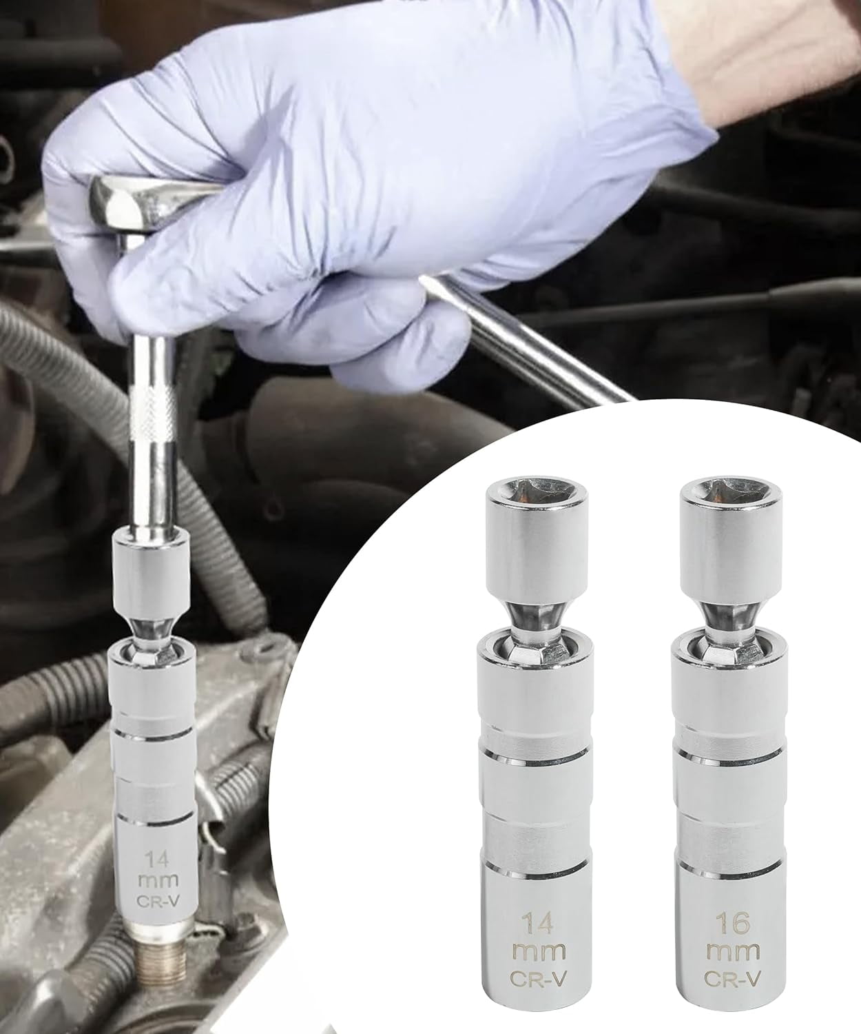 Spark Plug Socket Set,14mm&16mm Thin Walled Spark Plug Socket,Car ...