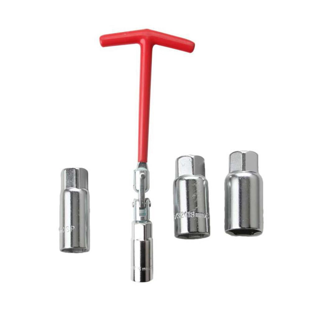 Spark-Plug Socket Wrench Kit,16 mm/18 mm/21 mm Thin-Wall T-Handle,Foldable Engine Tool - Walmart.com